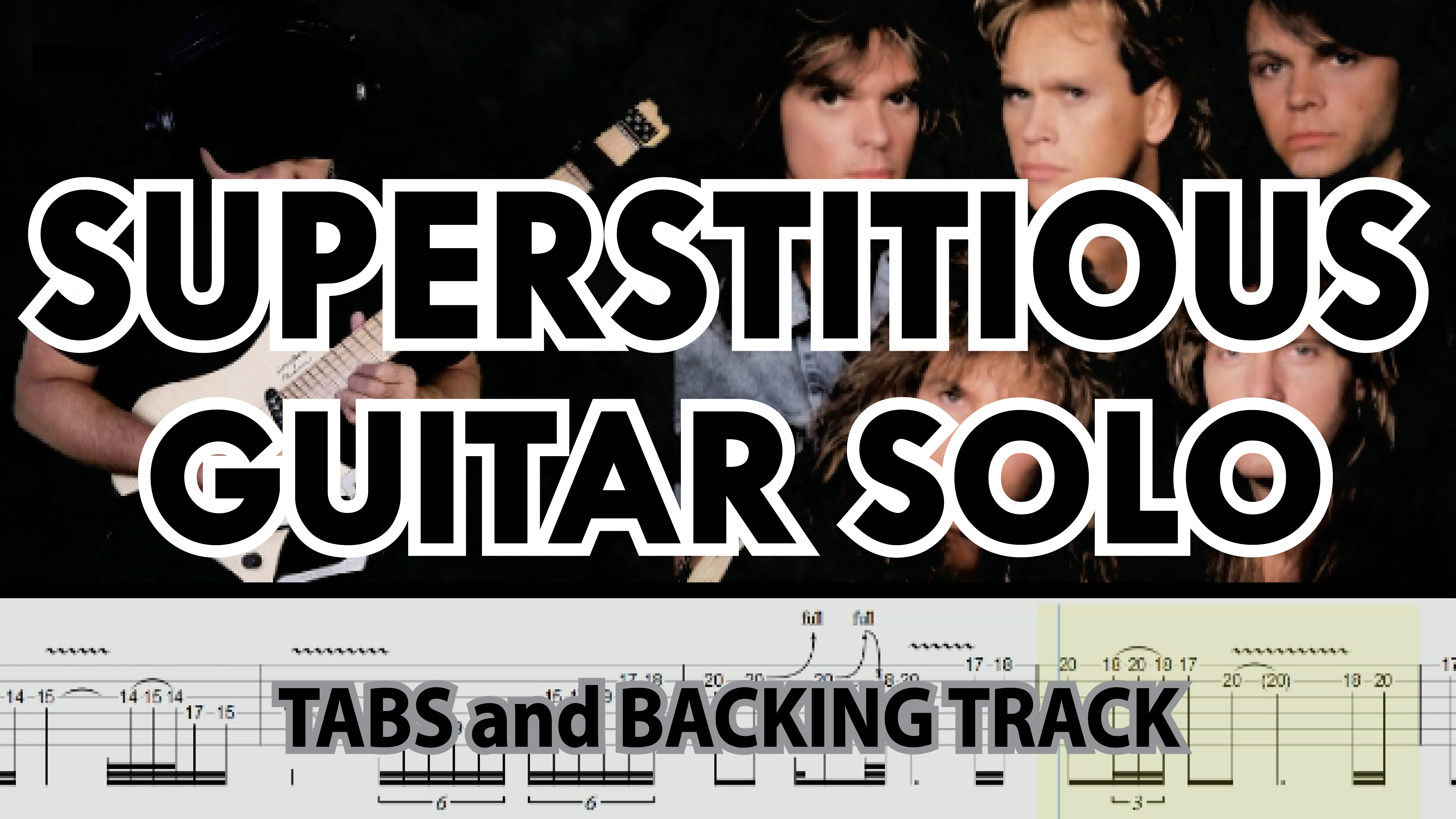 Europe SUPERSTITIOUS Guitar Solo PDF Tabs, Guitar Pro7 File and Backing ...