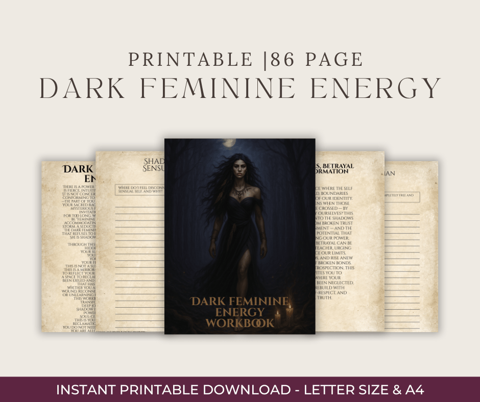 Dark Feminine Energy Workbook | 86-Page Shadow Healing & Empowerment ...