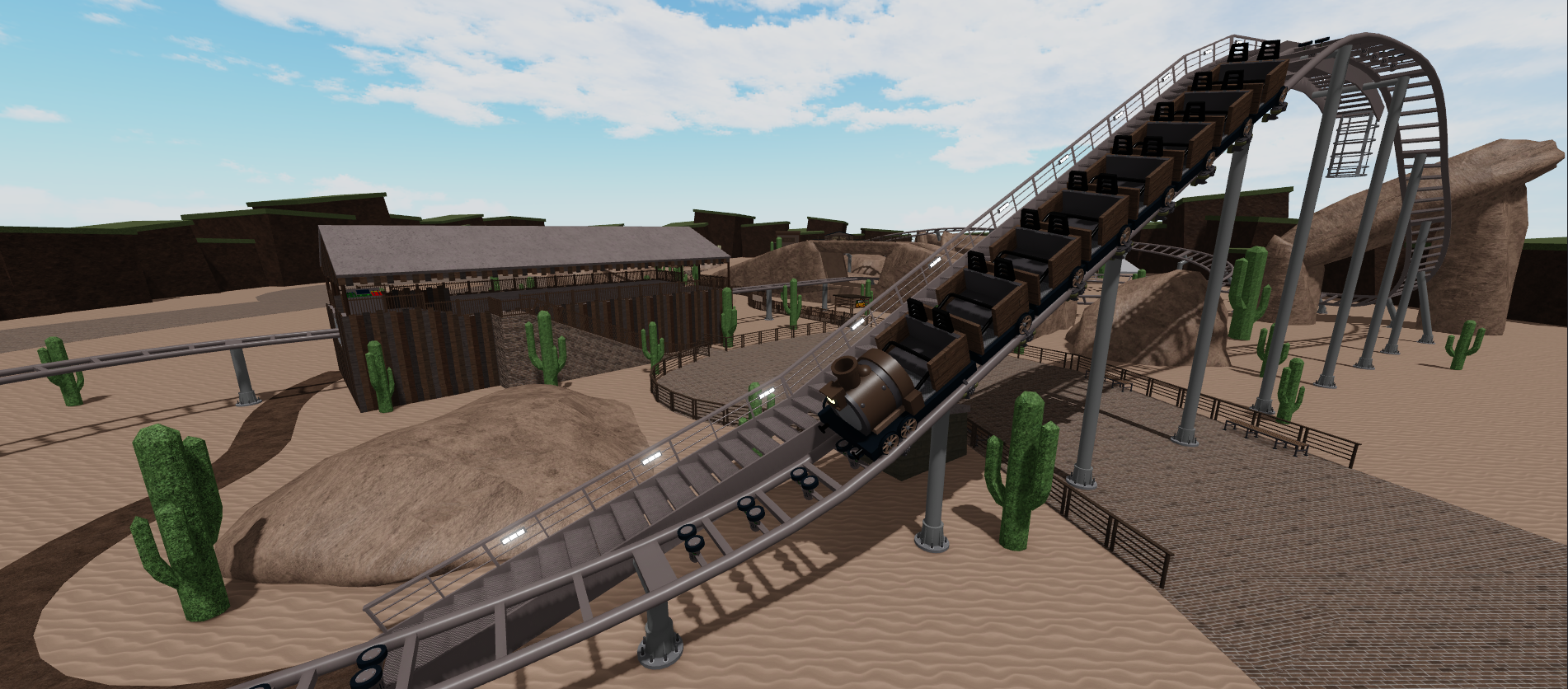 [FULLY SCRIPTED] The Rocky Express Roblox RollerCoaster Game