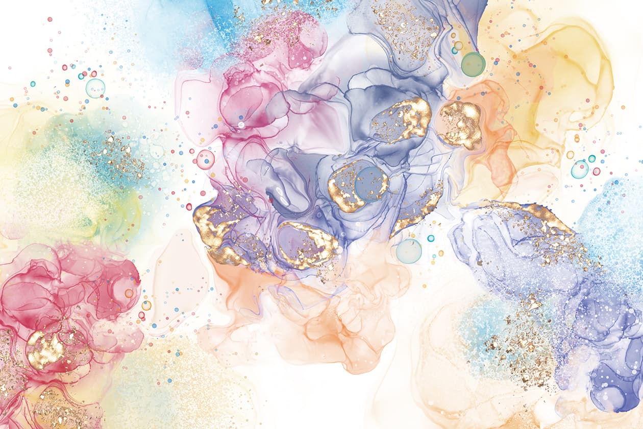 Colorful Alcohol Ink with Metallics
