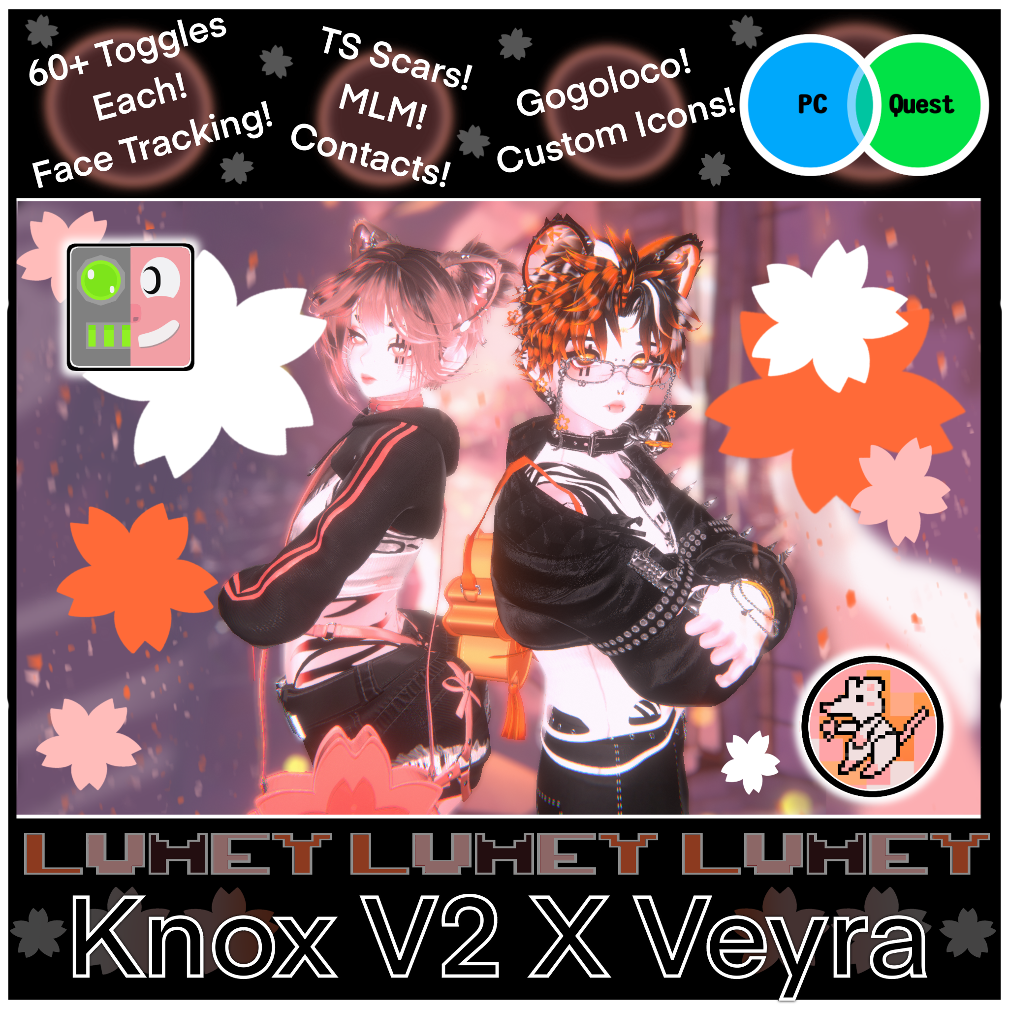 Knox V2 X Veyra (MLM Couple) [PC & QUEST] [VRCFT} - Payhip