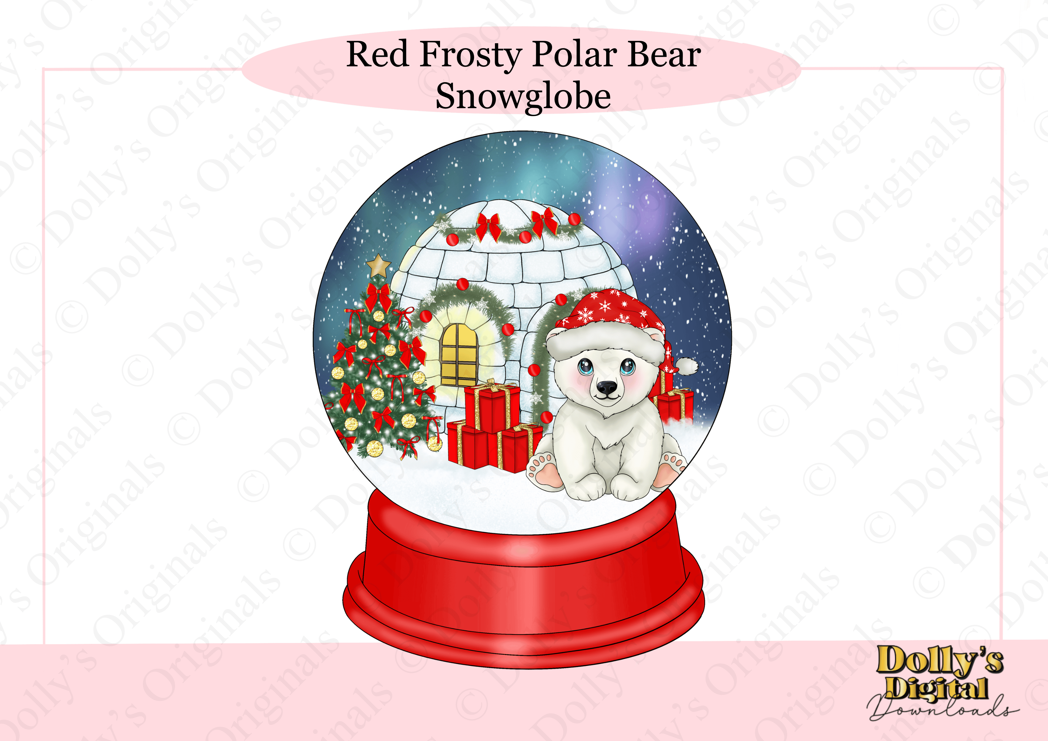 Red Frosty Polar Bear Snow globe - Payhip
