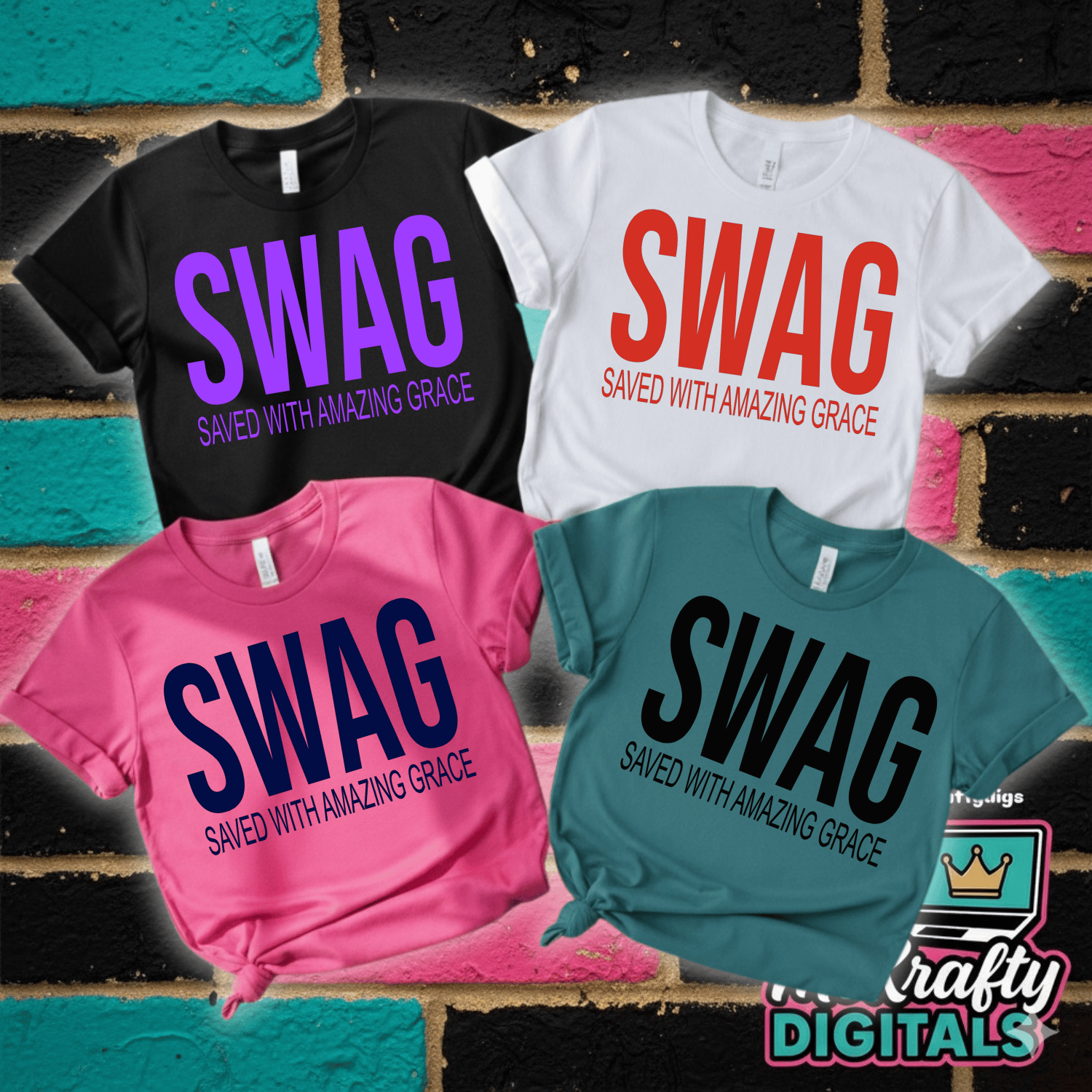 SWAG SVG PNG | Saved With Amazing Grace | Faith Quote Design ...