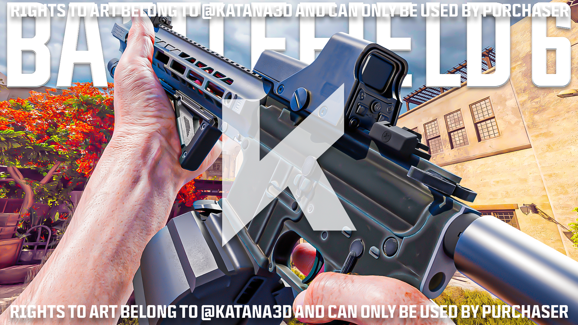 BF6 Battlefield Thumbnail - Black M4 (Text NO Text) - Payhip
