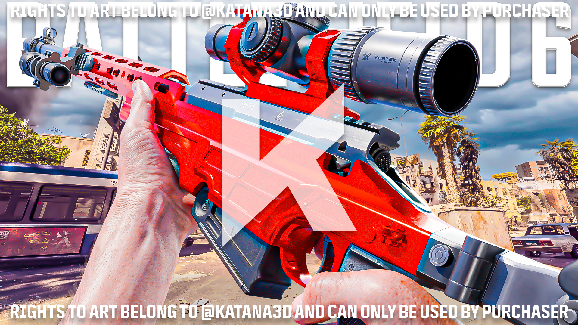 BF6 Battlefield Thumbnail - Red SV98 (Text NO Text) - Payhip