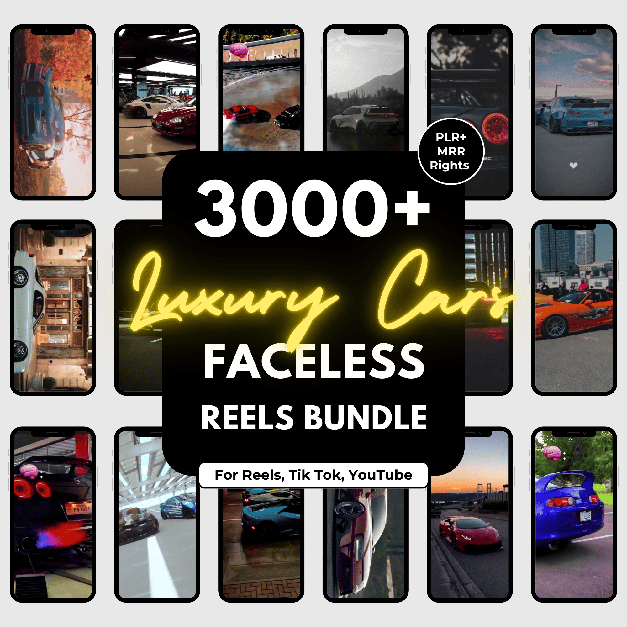3000 Luxury Cars Reels Bundle Viral Car Edits Supercars Sports Cars ...