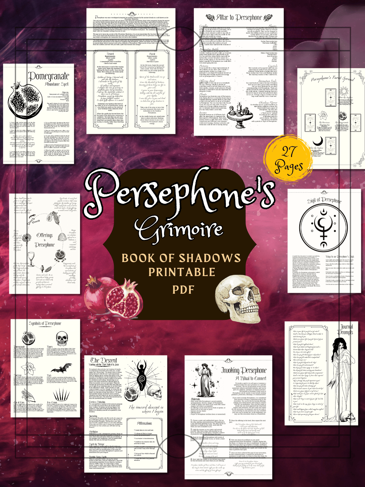 Demeter Greek Goddess Book of Shadows Pages