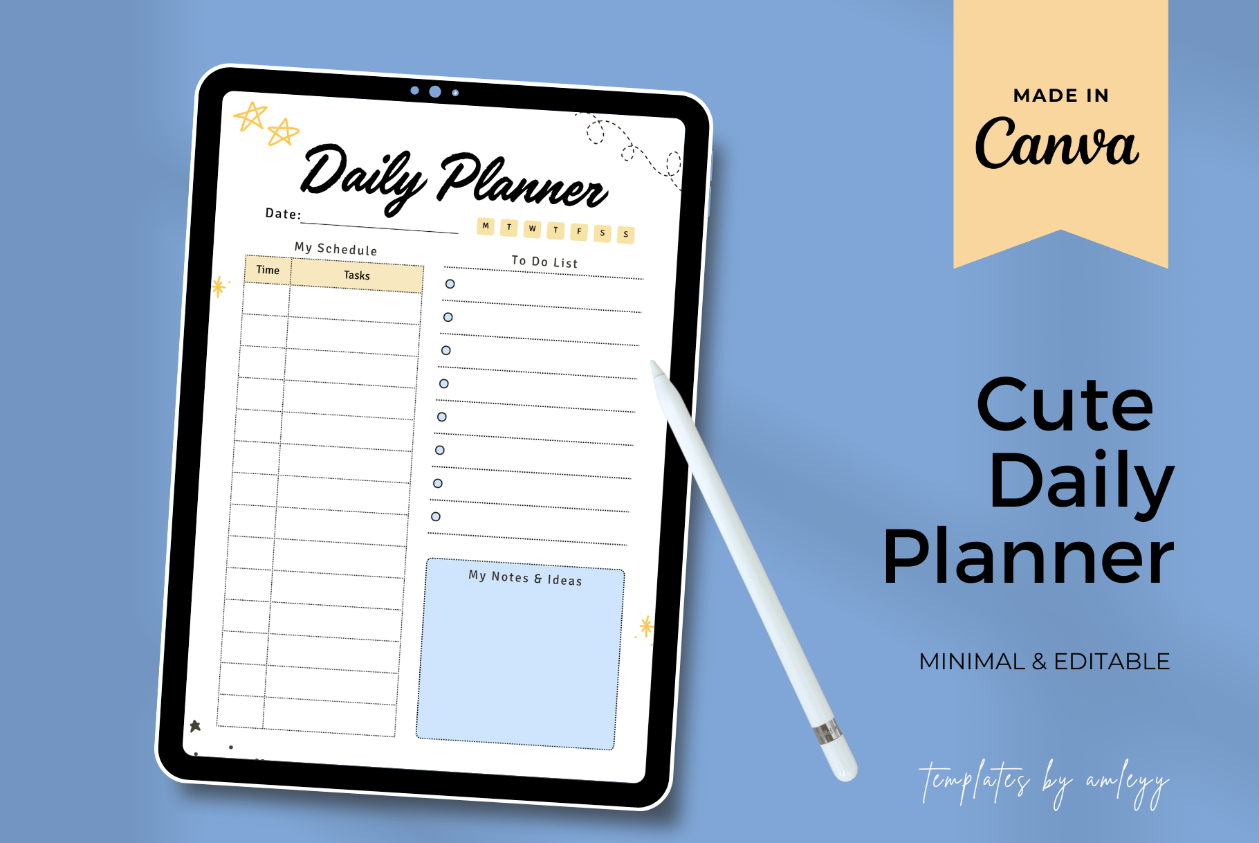 Cute Kawaii Daily Planner Template - Payhip