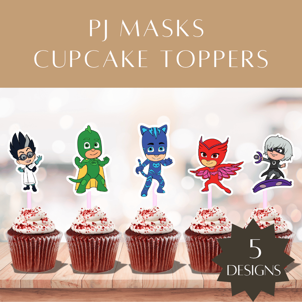 Printable PJ Masks Cupcake Toppers - Payhip