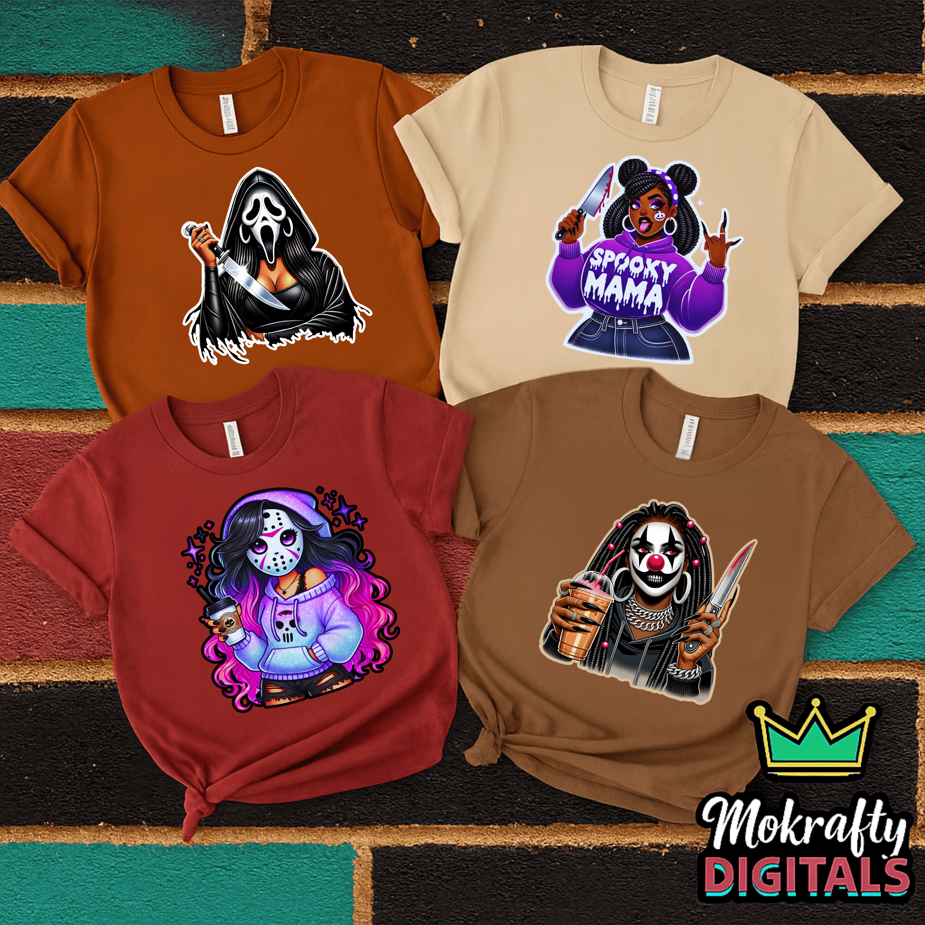 Halloween Glam Baddie PNG Bundle | Spooky Coffee & Knife Girls | Digital Download - Payhip