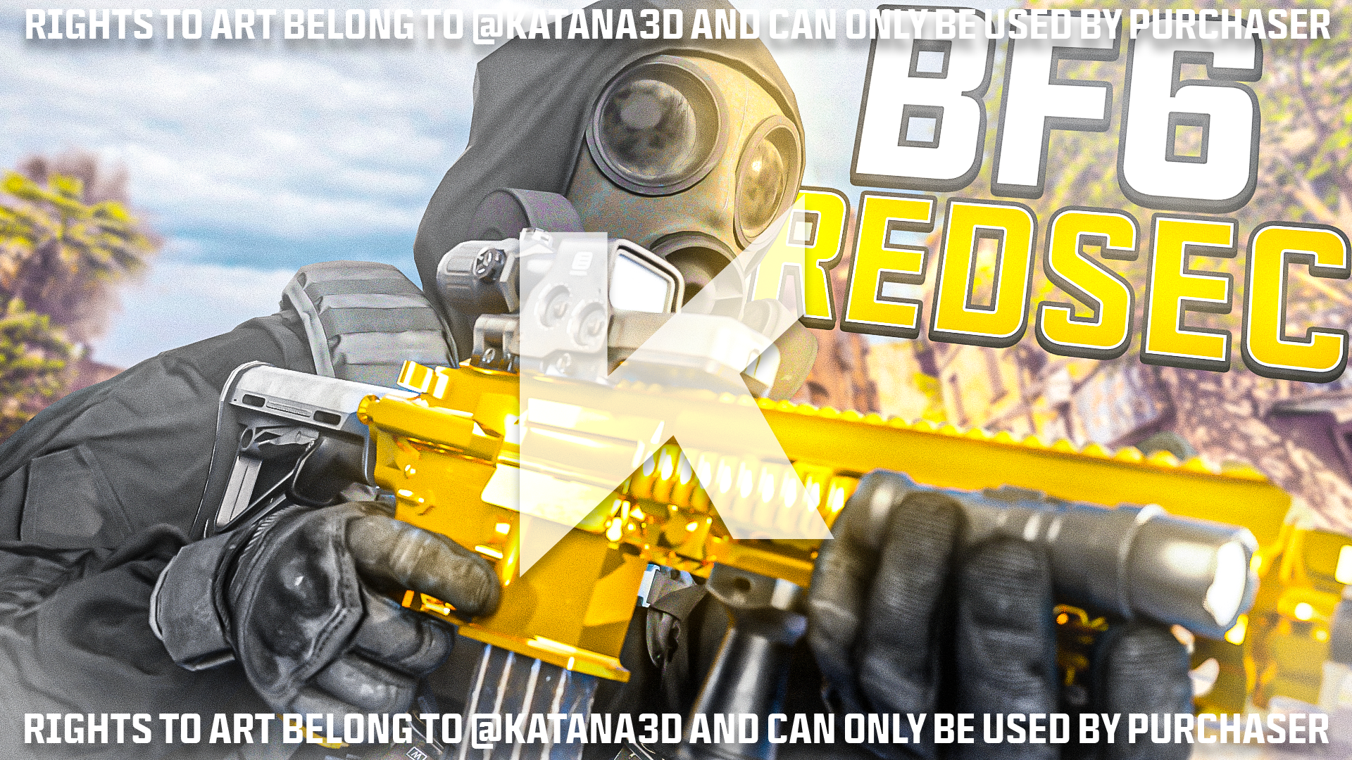 BF6 Battlefield Thumbnail - Redsec Gold DRS-IAR (4 Versions) - Payhip