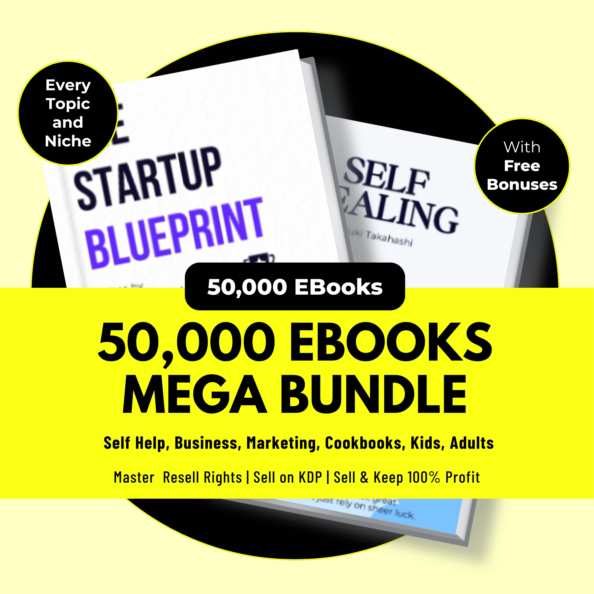50,000 eBooks Mega Bundle: Self-Help, Business, Kids (PLR & MRR Digital ...