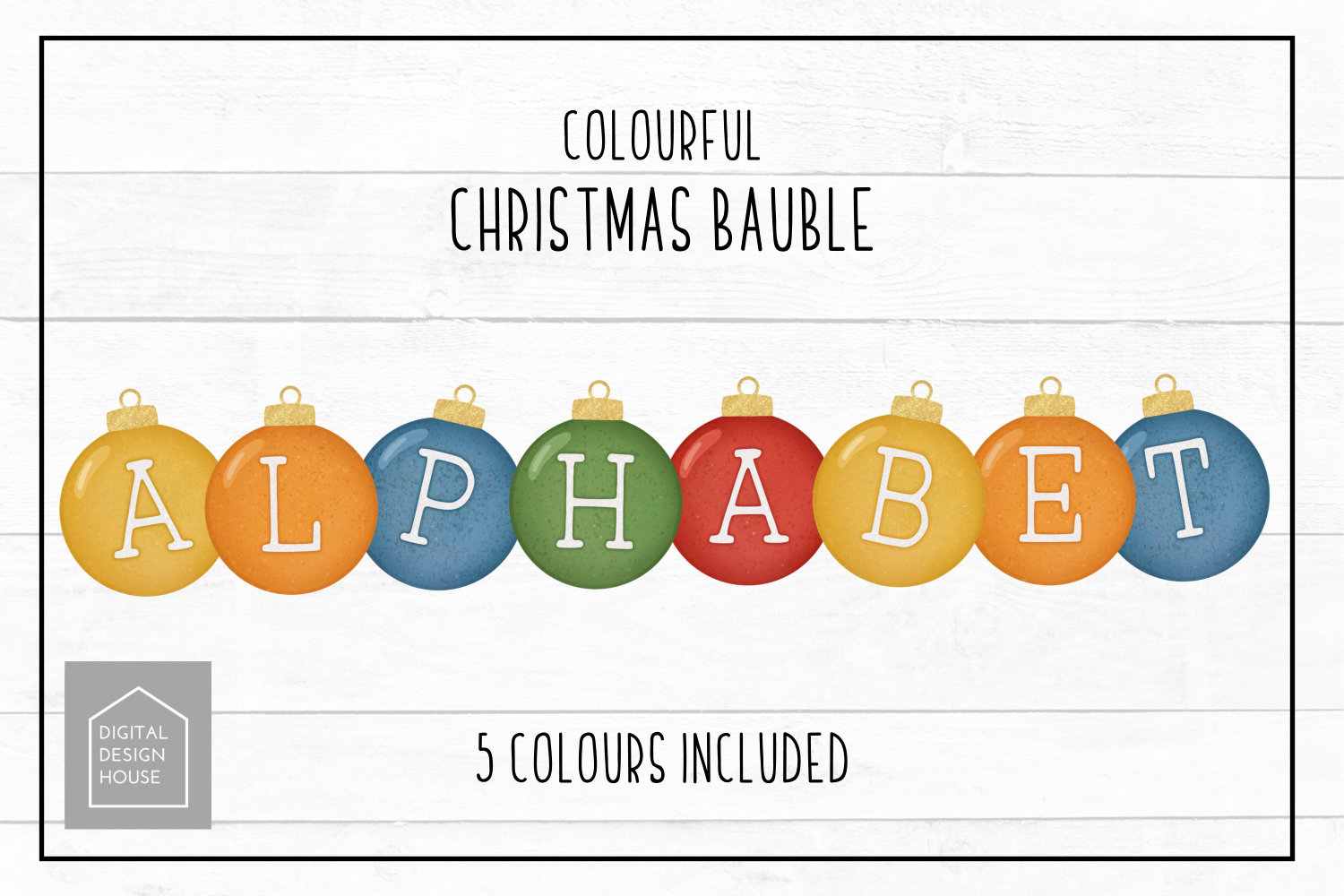 🎄 Colourful Christmas Bauble Alphabet PNG | Christmas Letter Clipart ...