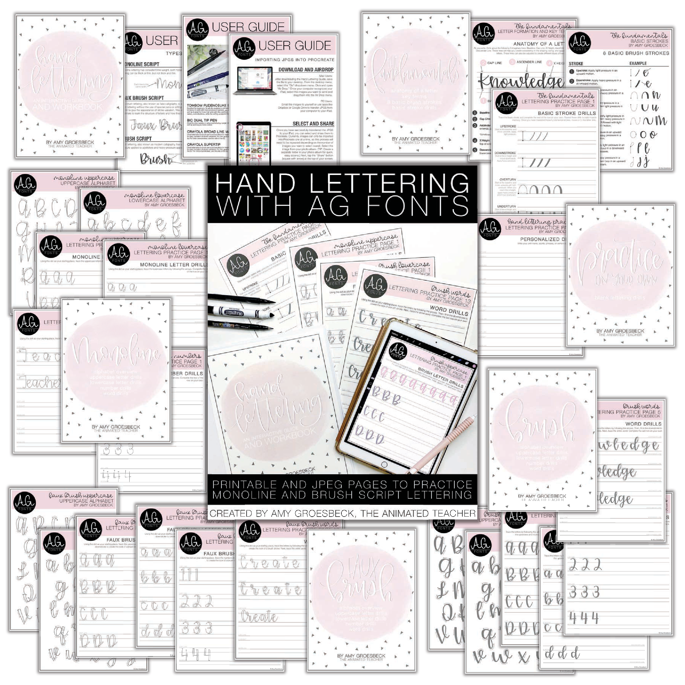 Hand Lettering Guide with AG Fonts - Payhip