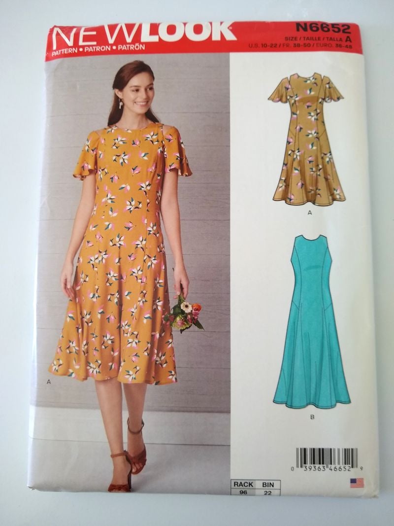 New Look N6652 Sewing Pattern | Misses Princess Seam Dress with Flutter ...