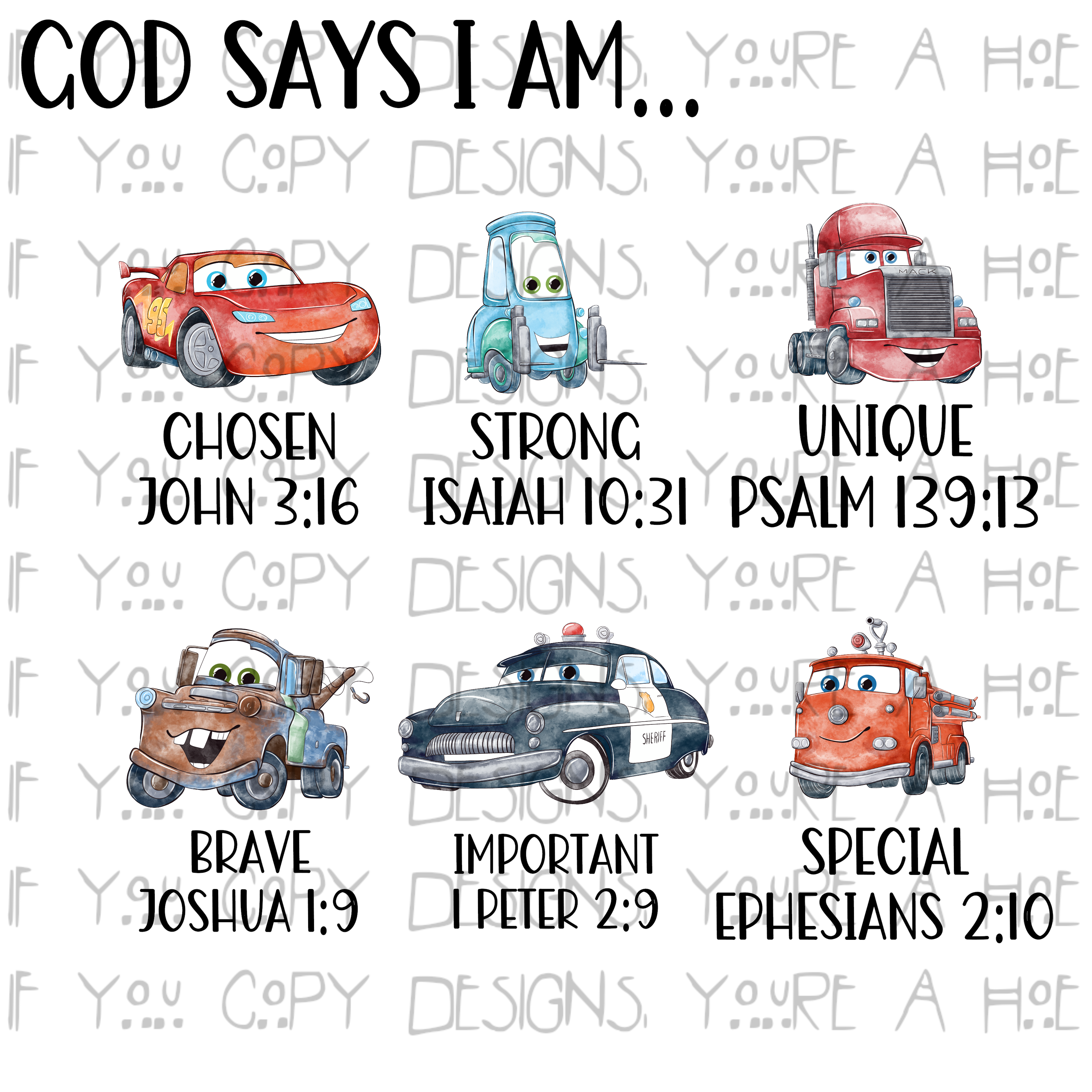 God Says I am Cars PNG - Payhip