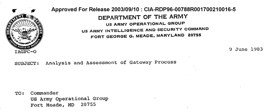 The Gateway of the Mind: What the CIA Found About Astral Projection