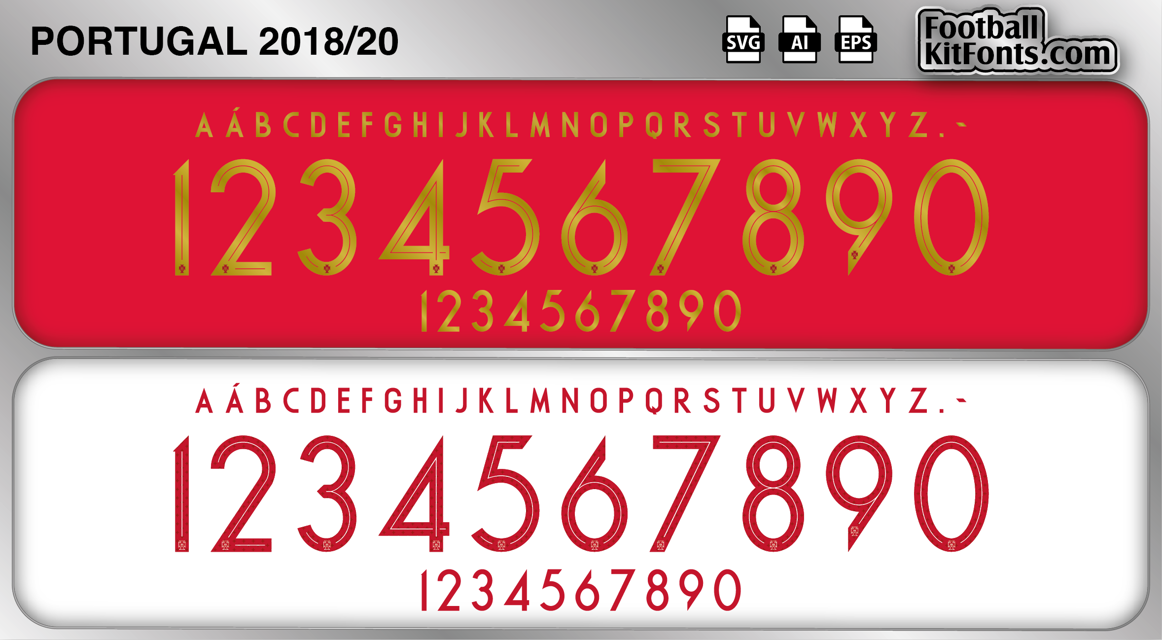 Portugal 2018-20 Vector Font