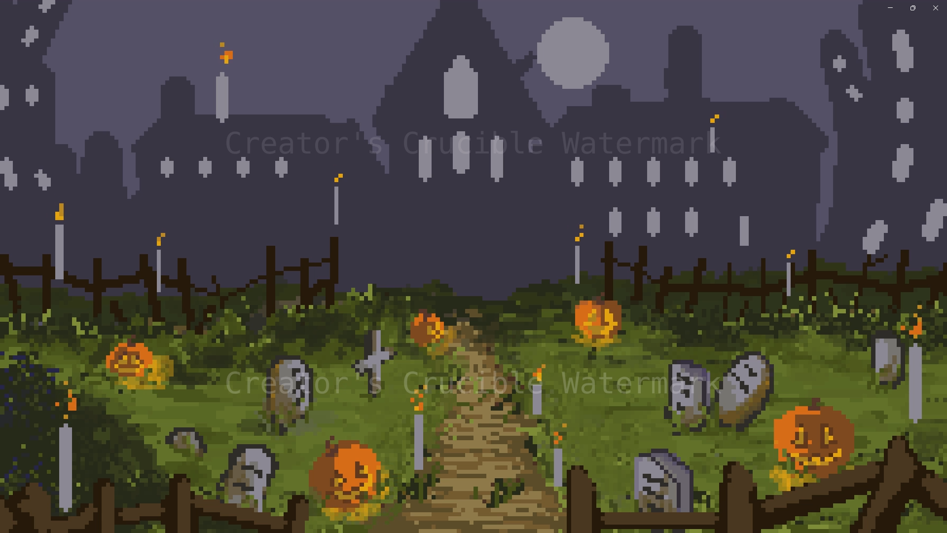 Spooky Halloween Pixel Art Animated Background for Streaming and PC ...