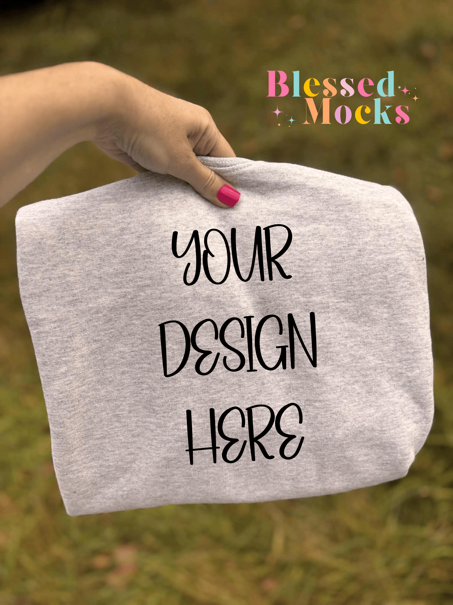 Gildan Ash Gray Sweatshirt Mock Up- IRL - Payhip