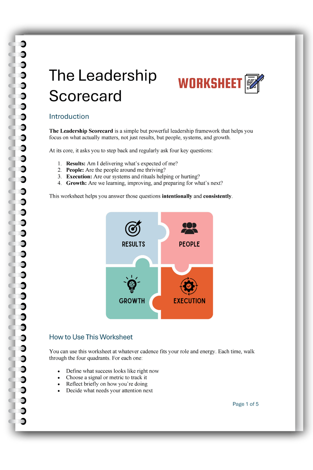 Worksheet: The Leadership Scorecard