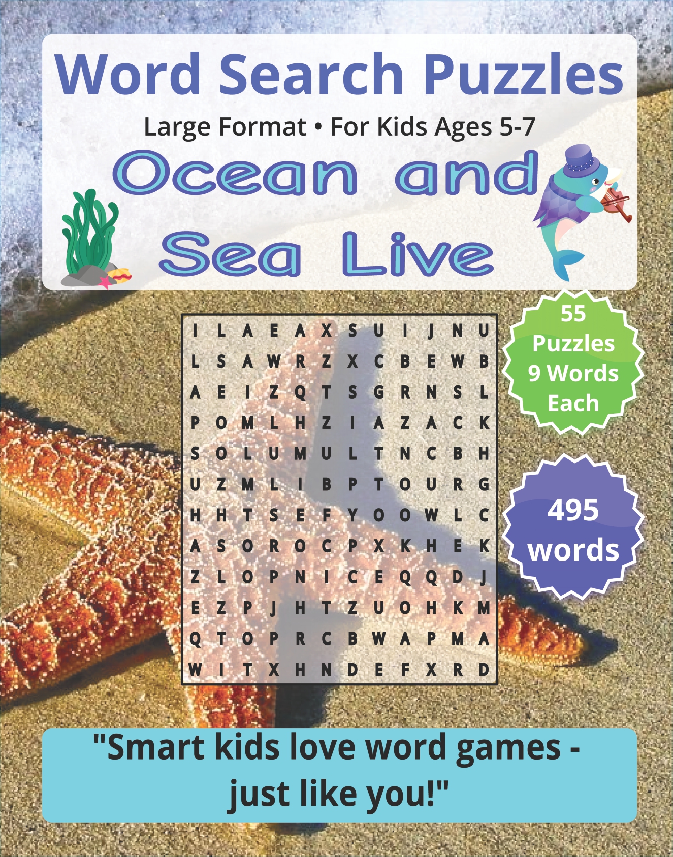 Ocean and Sea Life: Word Search Puzzle for Kids Ages 5-7 - Printable ...