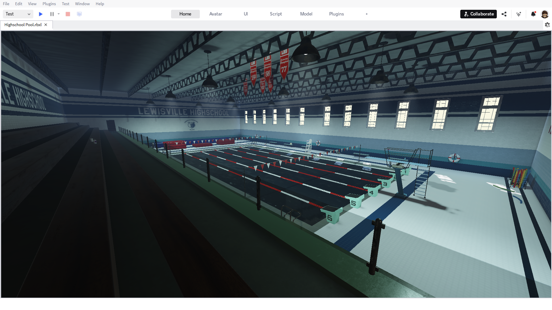 Highschool Pool Roblox – Realistic Indoor Pool Facility for Roleplay ...