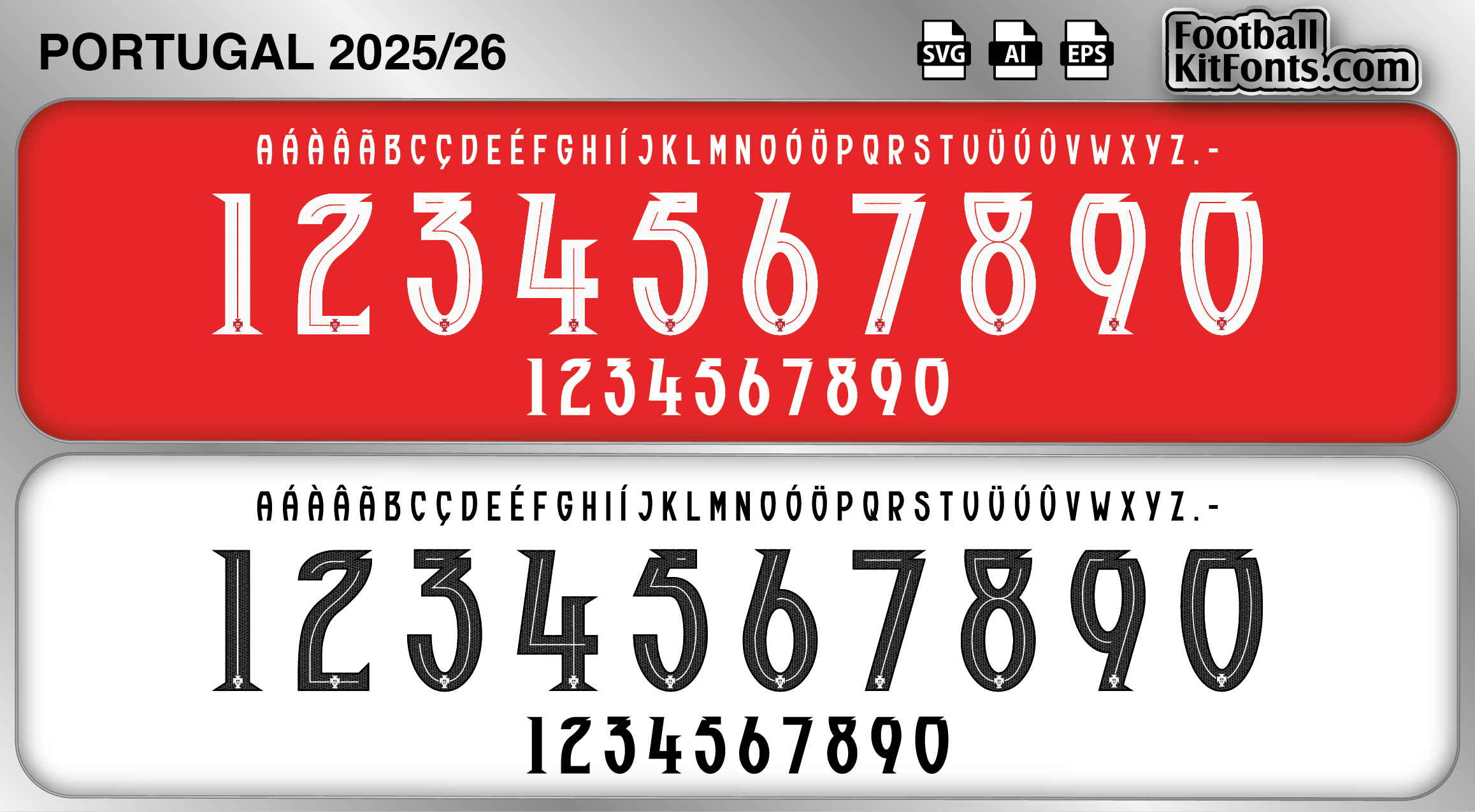 Portugal 2025-26 Vector Font