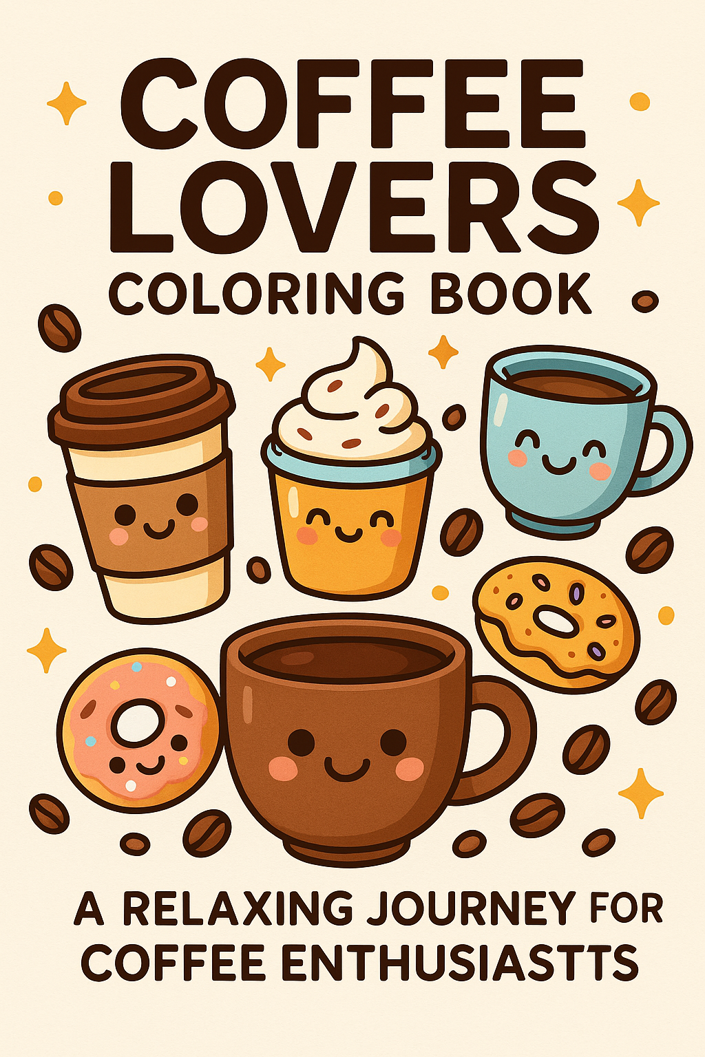 Coffee lovers, 66 designs, coloring ebook, digital printable product ...