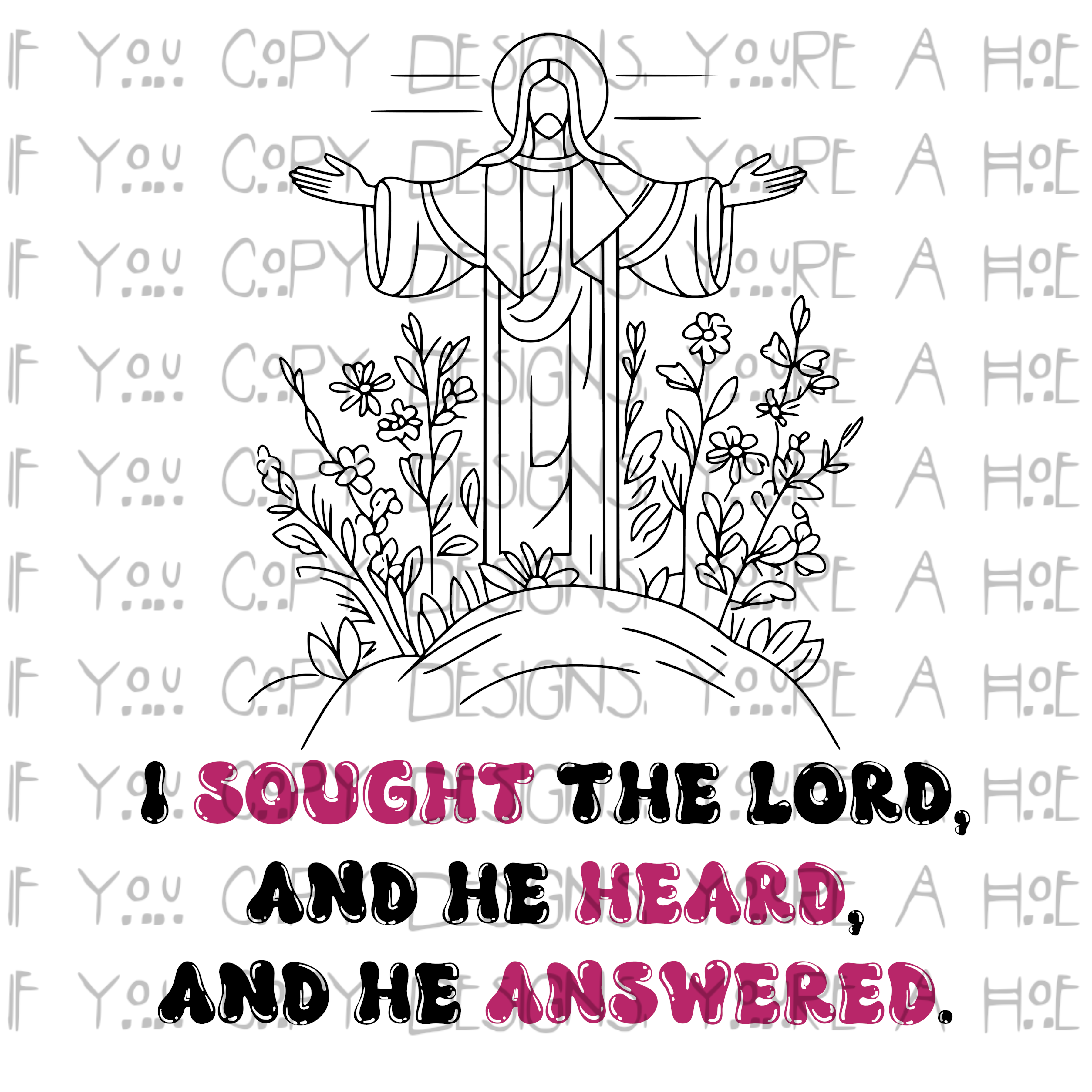 I Sought The Lord Pink PNG - Payhip