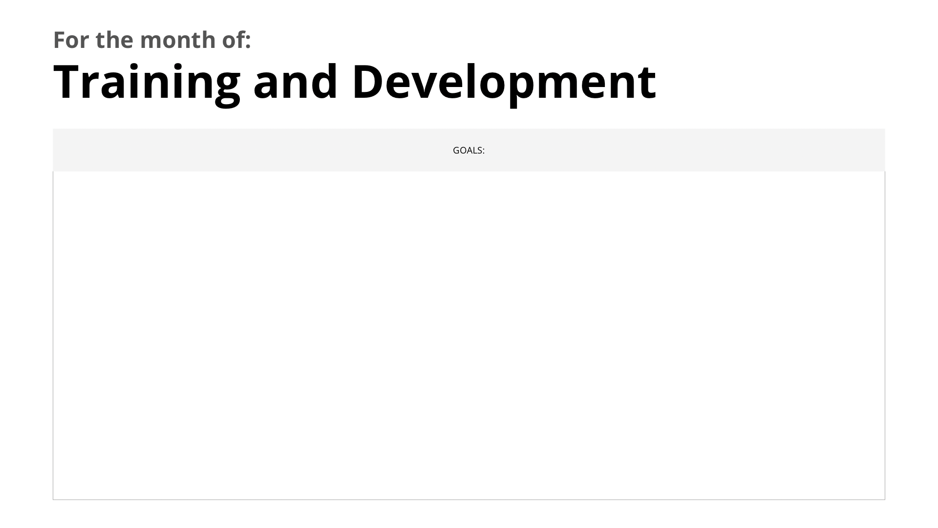 Week starting Thursday: (5-Page) Employee Training & Development ...