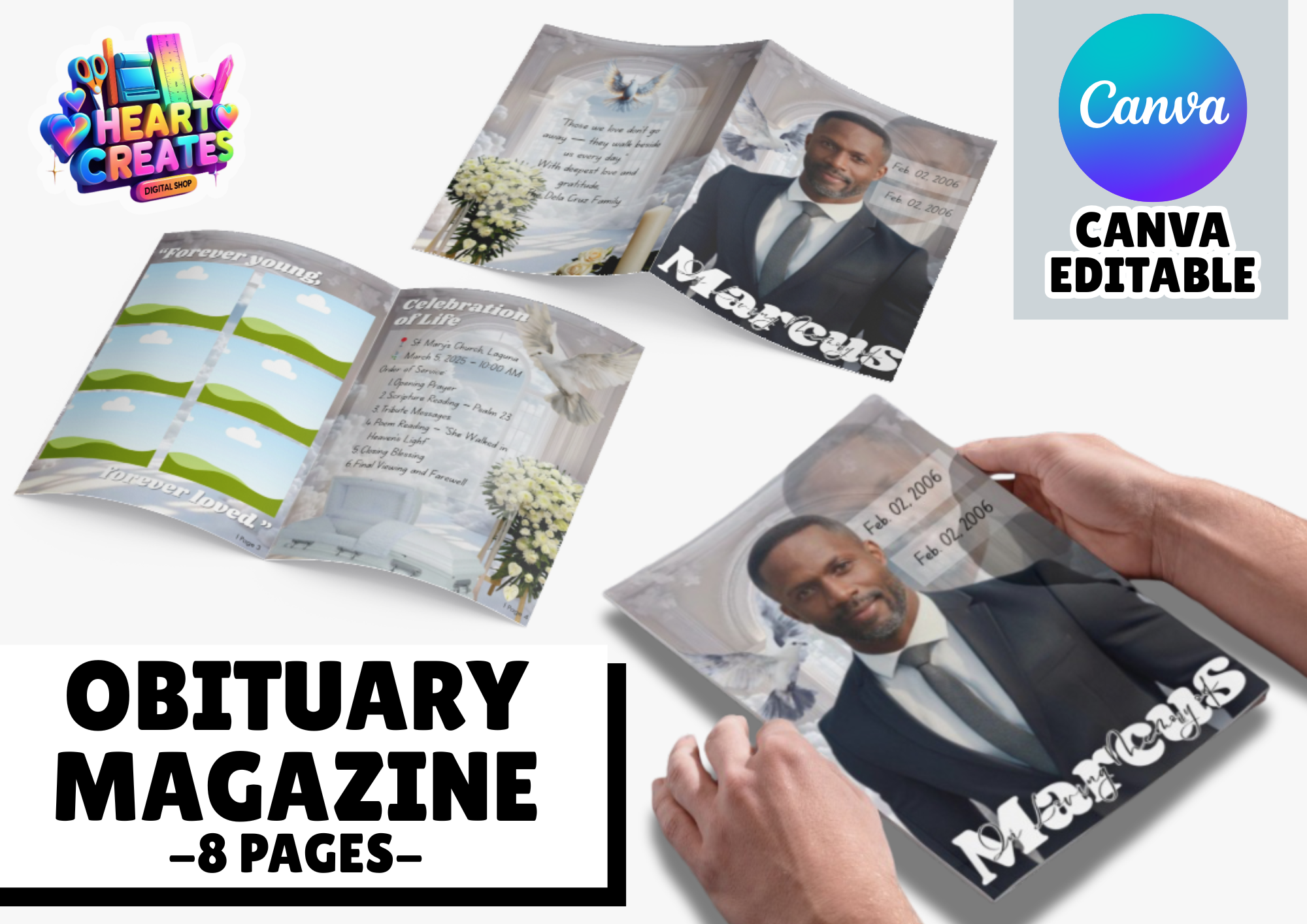 BLACK & WHITE OBITUARY MAGAZINE - Payhip