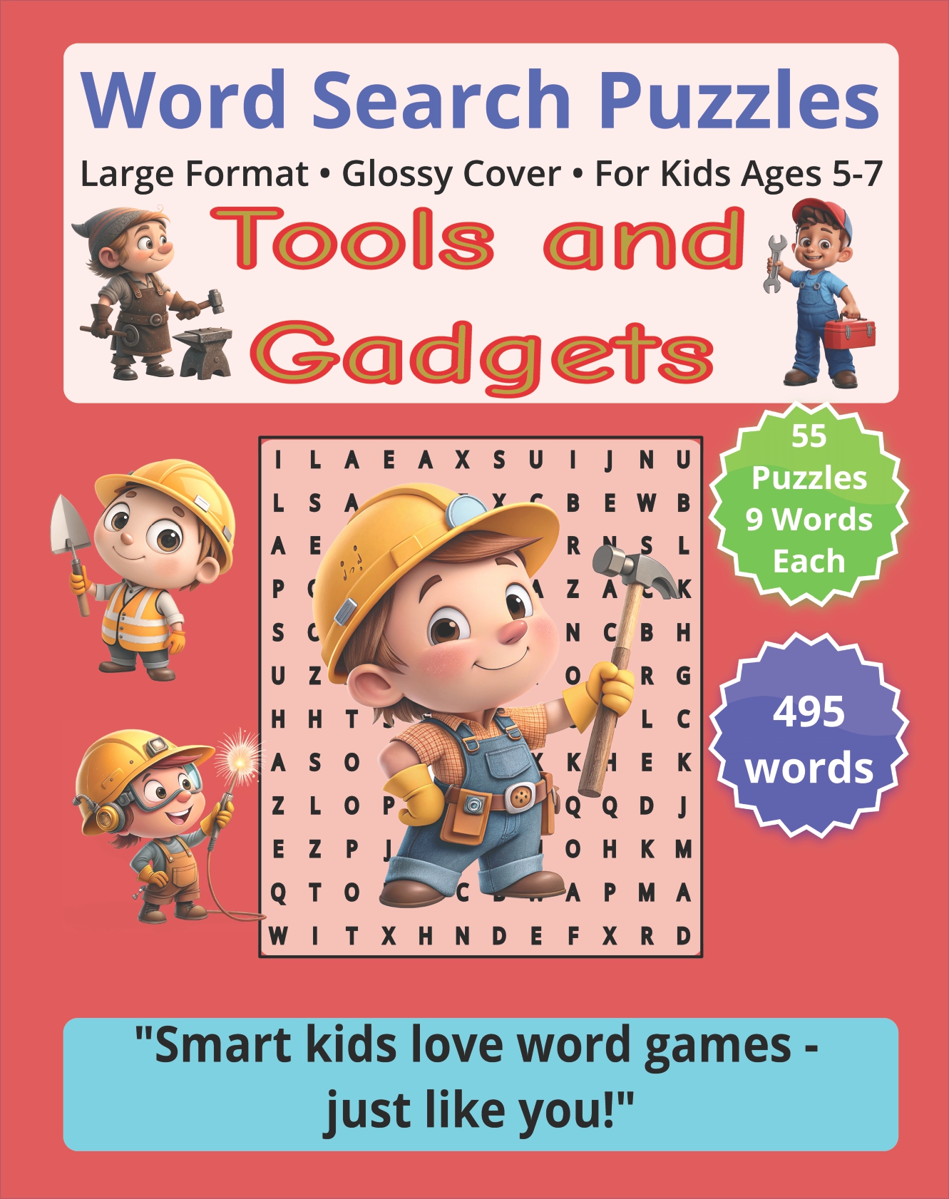 Tools and Gadgets: Word Search Puzzle for Kids Ages 5-7 - Printable ...