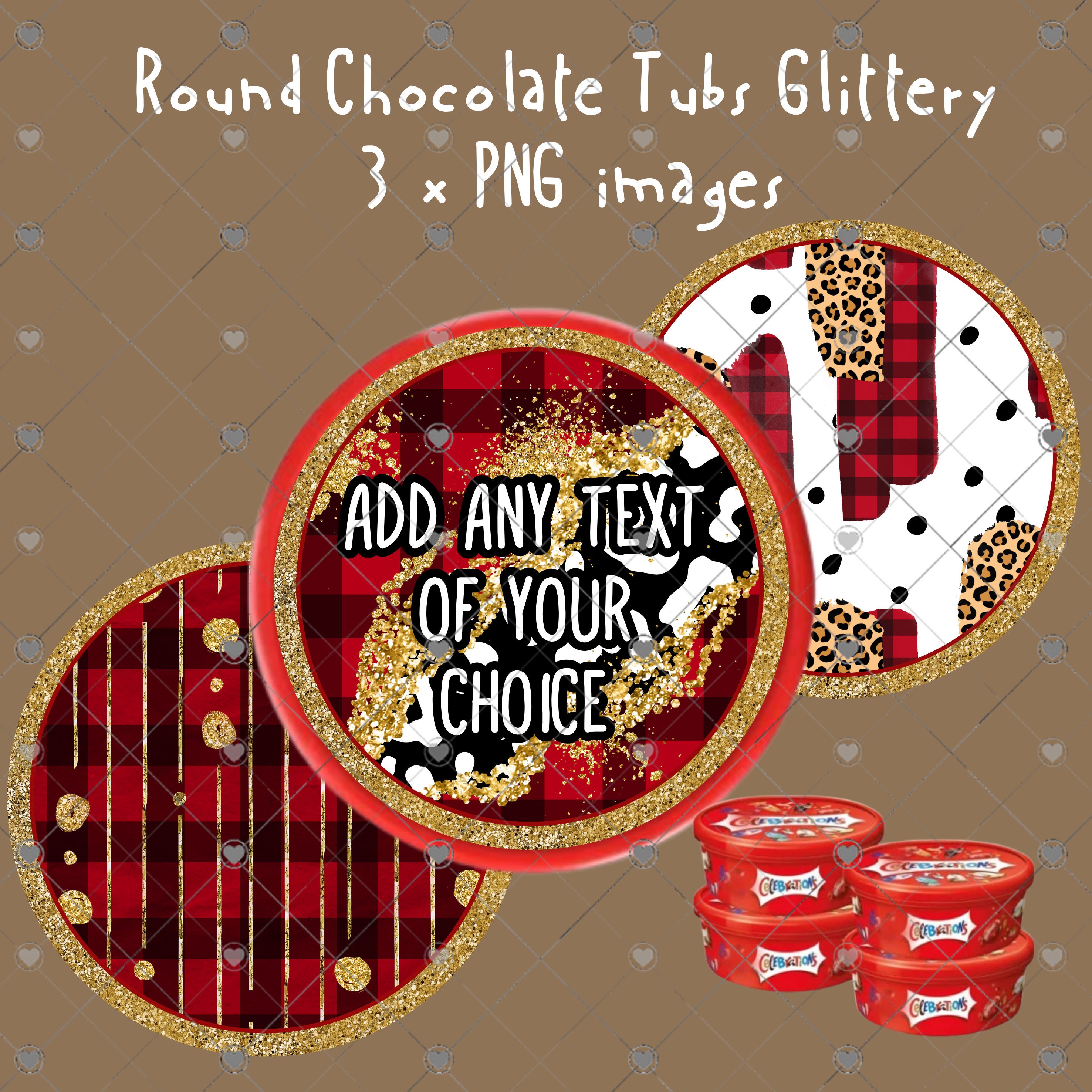 Glittery Round Chocolate Tubs - Payhip