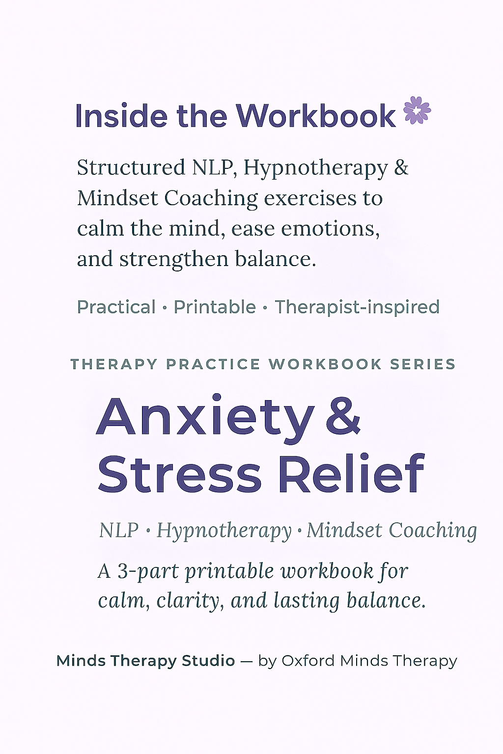 Therapy Practice Workbook 1 – Anxiety & Stress Relief (NLP ...