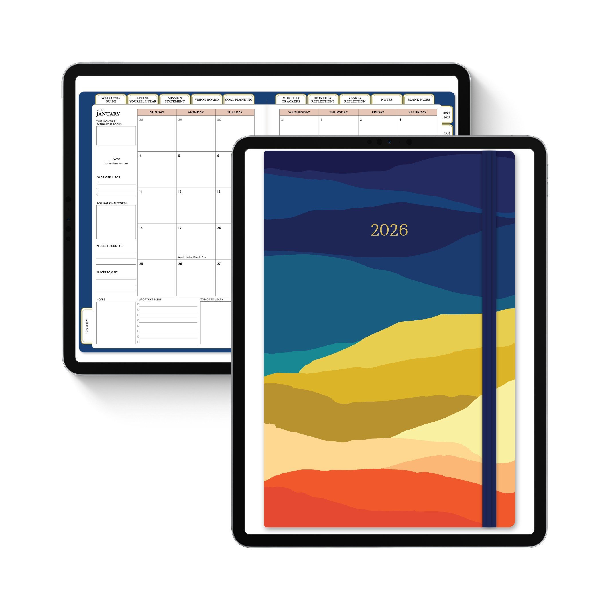 2026 Monthly & Weekly Digital Planner - Scenic Valley