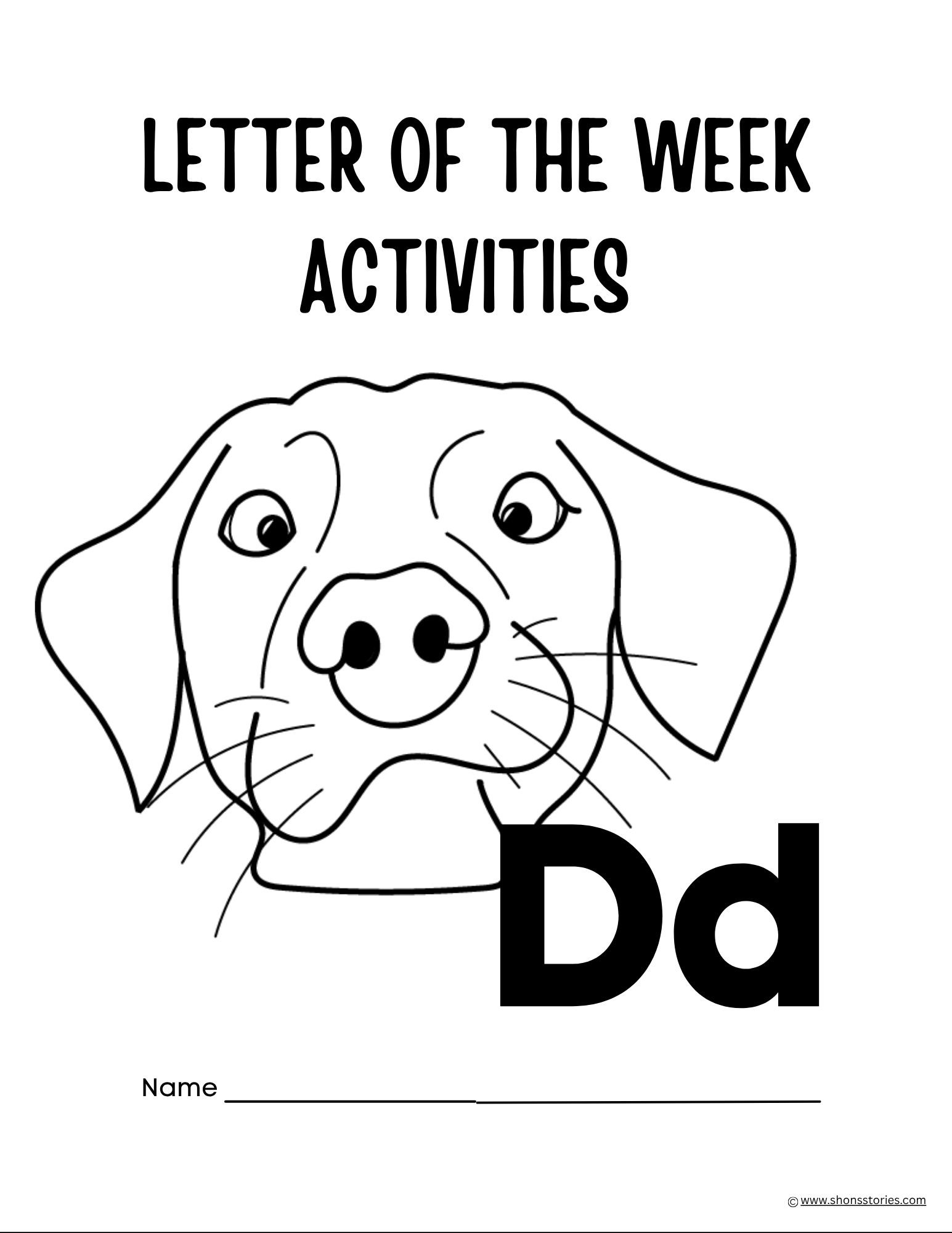 Letter D Worksheet Packet – Alphabet Tracing & Beginning Sound ...