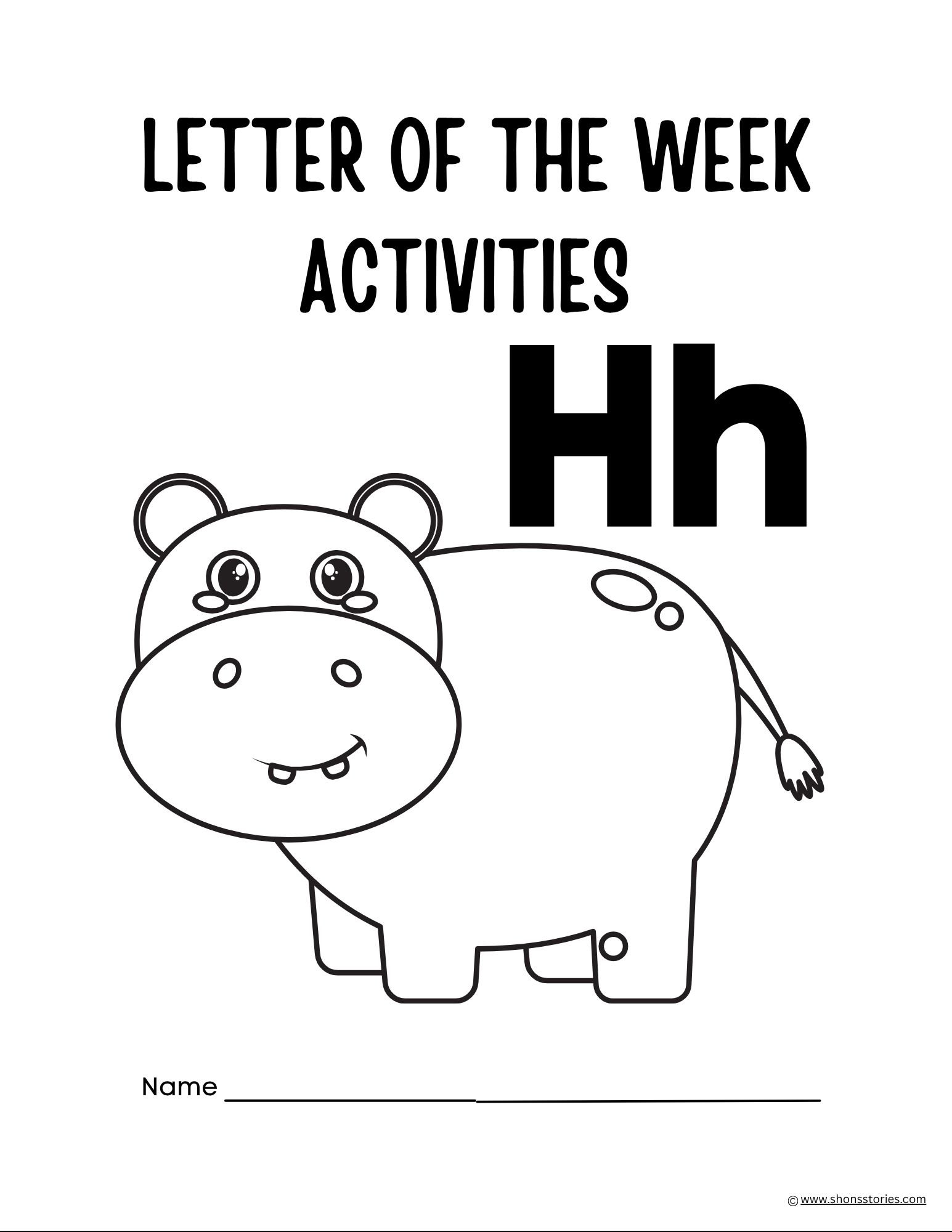 Letter H Worksheet Packet – Alphabet Tracing & Beginning Sounds ...