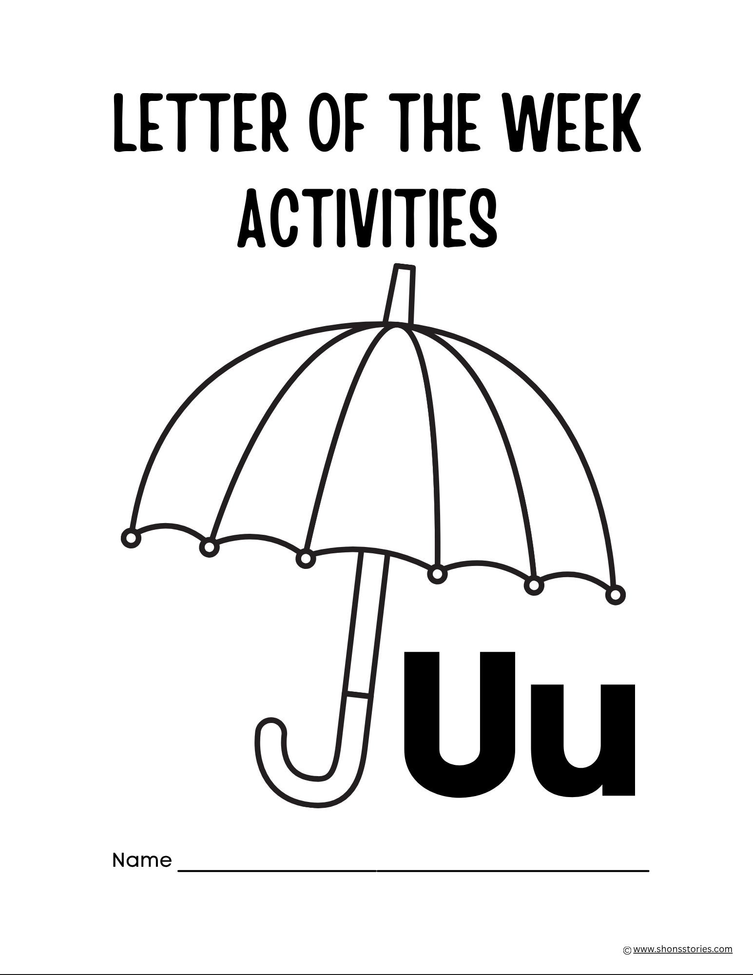 Letter U Worksheet Packet – Alphabet Tracing & Beginning Sounds ...