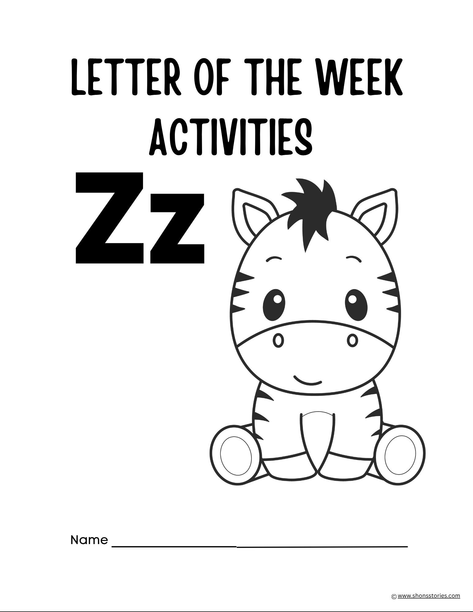 Letter Z Worksheet Packet – Alphabet Tracing & Beginning Sounds ...