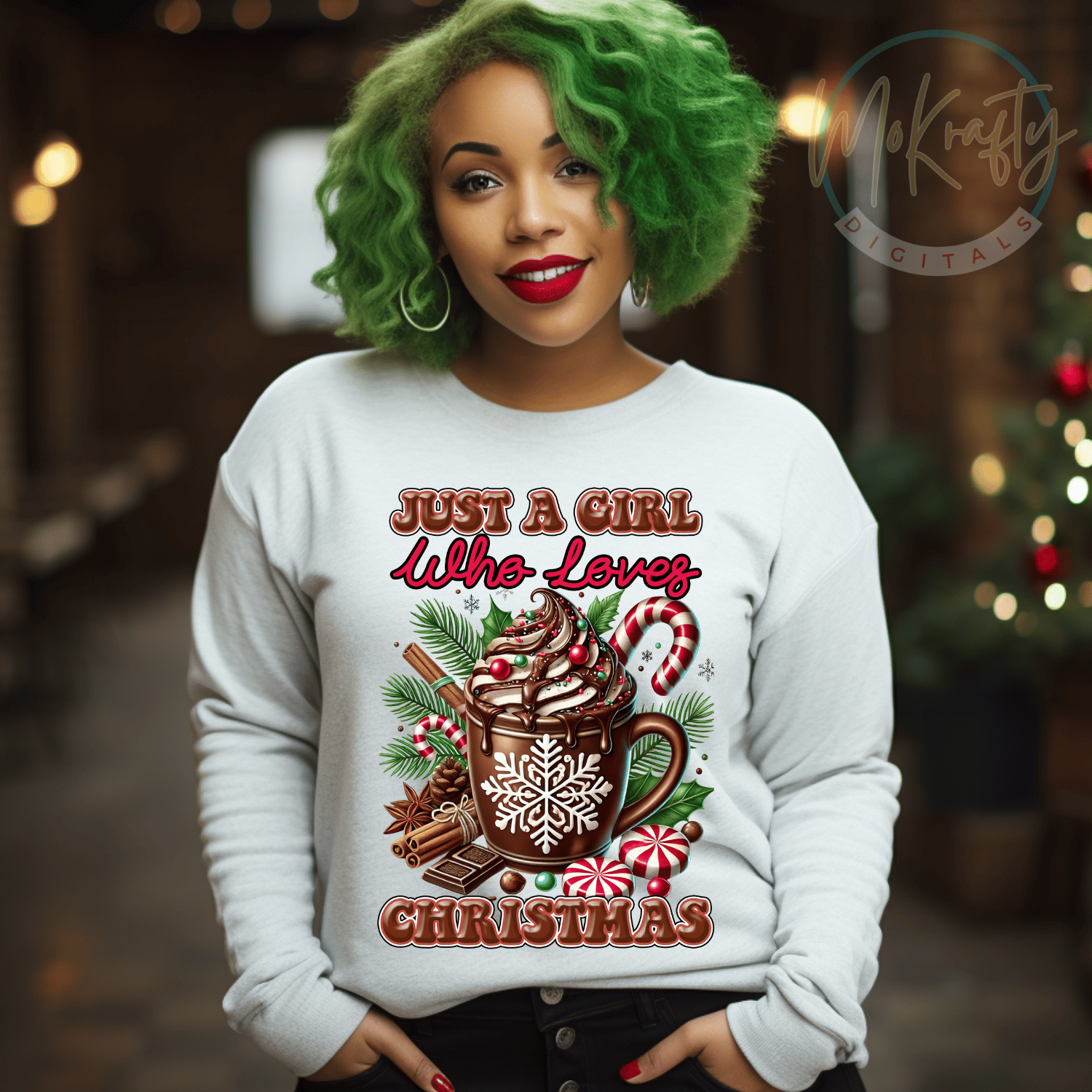 Just a Girl Who Loves Christmas – Hot Chocolate Mug PNG - Payhip