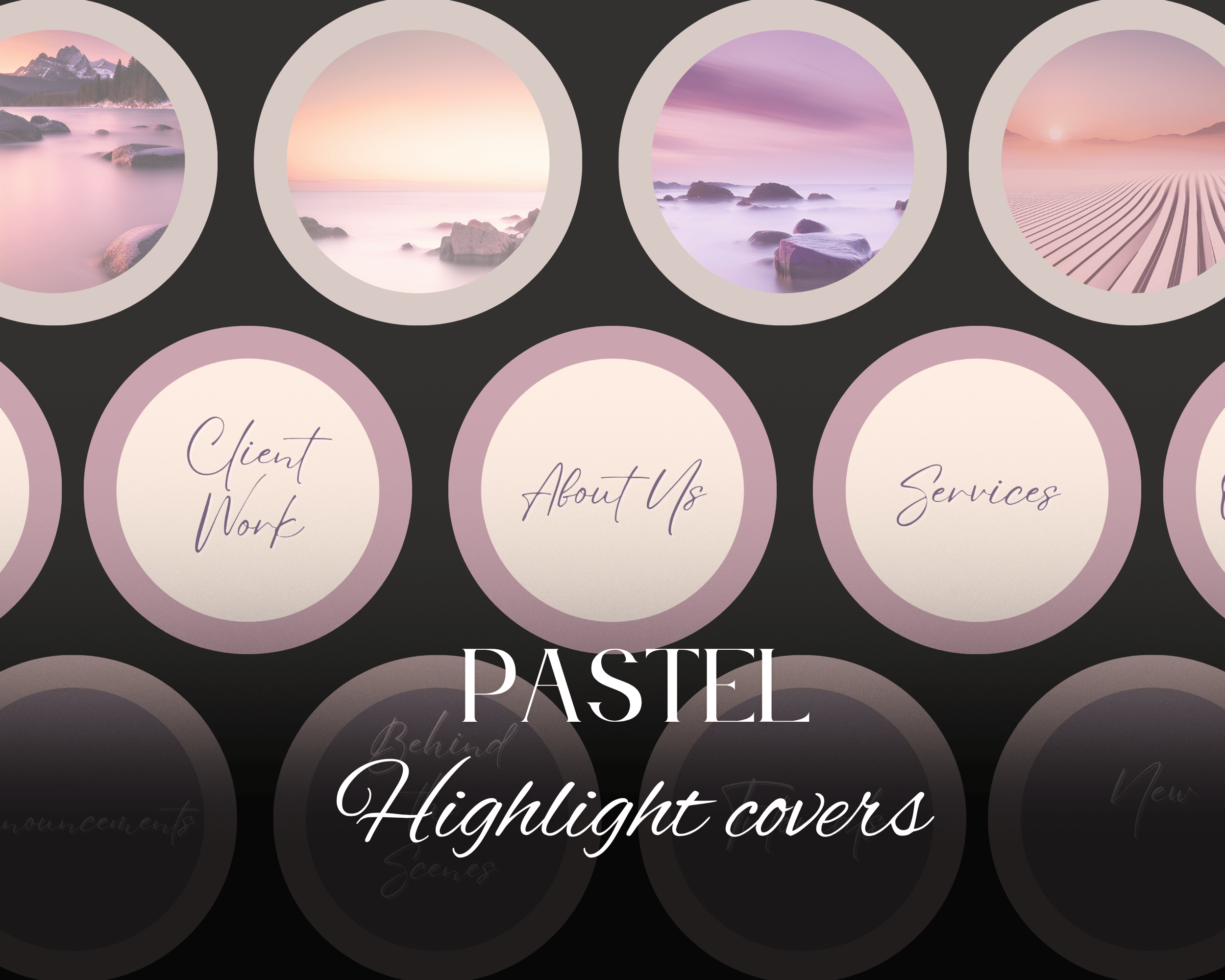 30 Pastel Instagram Highlight Covers | Canva Editable Icons | Aesthetic ...