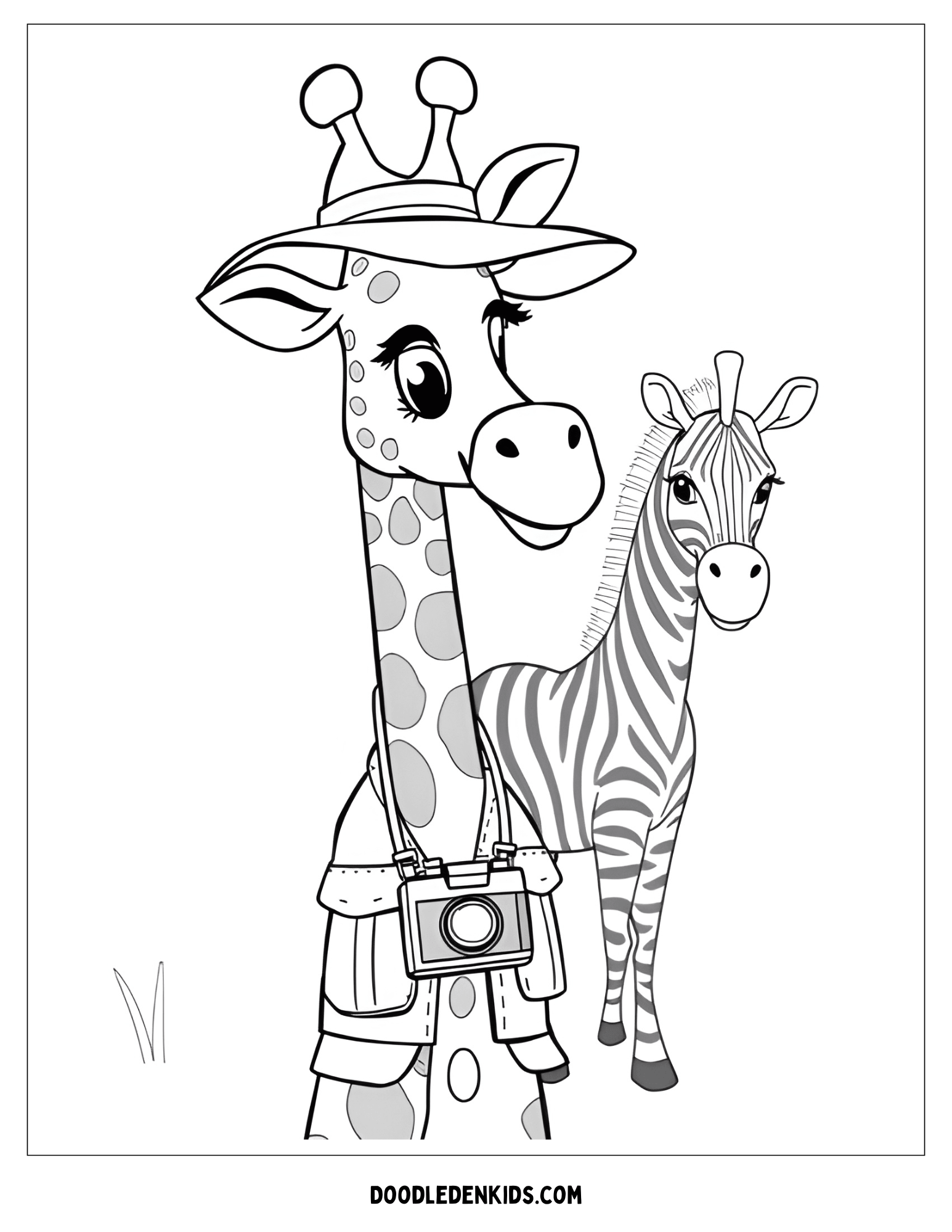 Free Giraffe Coloring Pages | Safari Animal Printables | Doodle den Kids