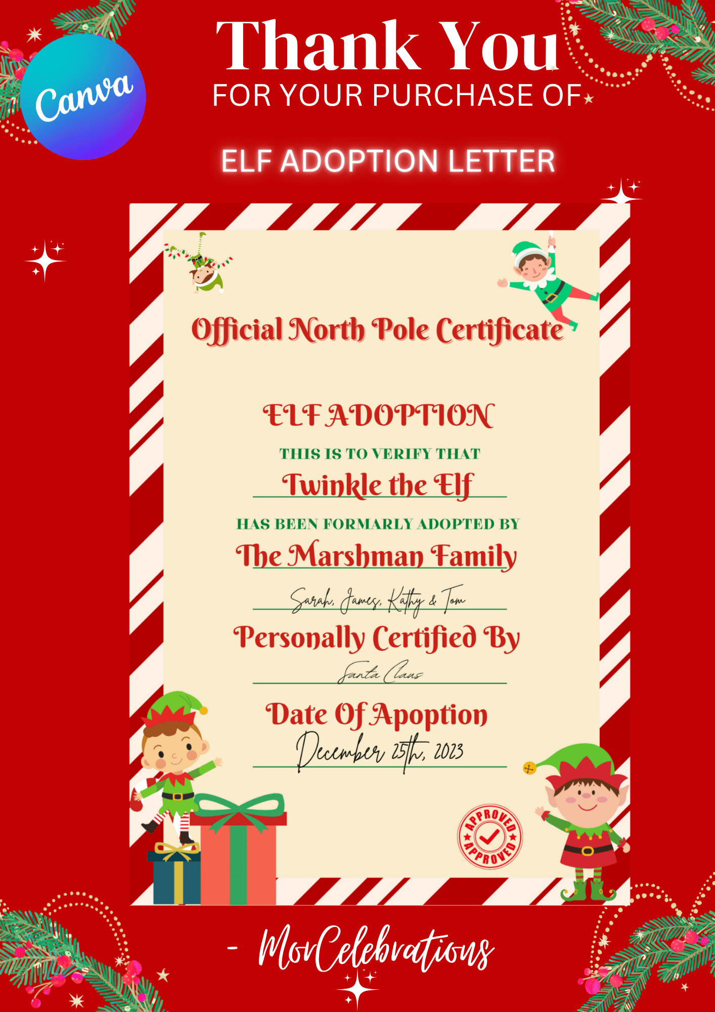 Christmas Elf Adoption Letter - Payhip