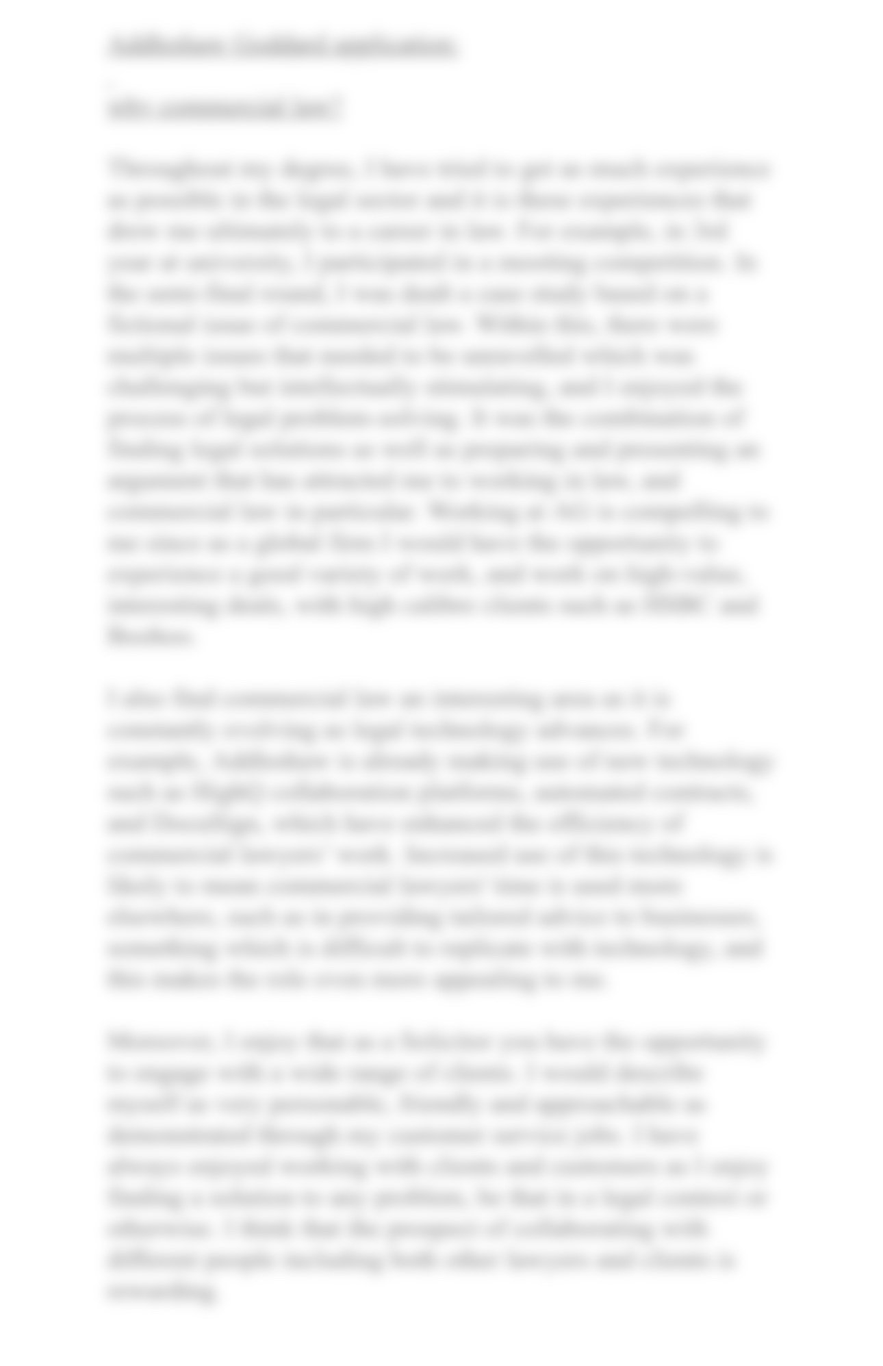 Successful Application – UK Top-Tier Silver Circle Commercial Law Firm ...
