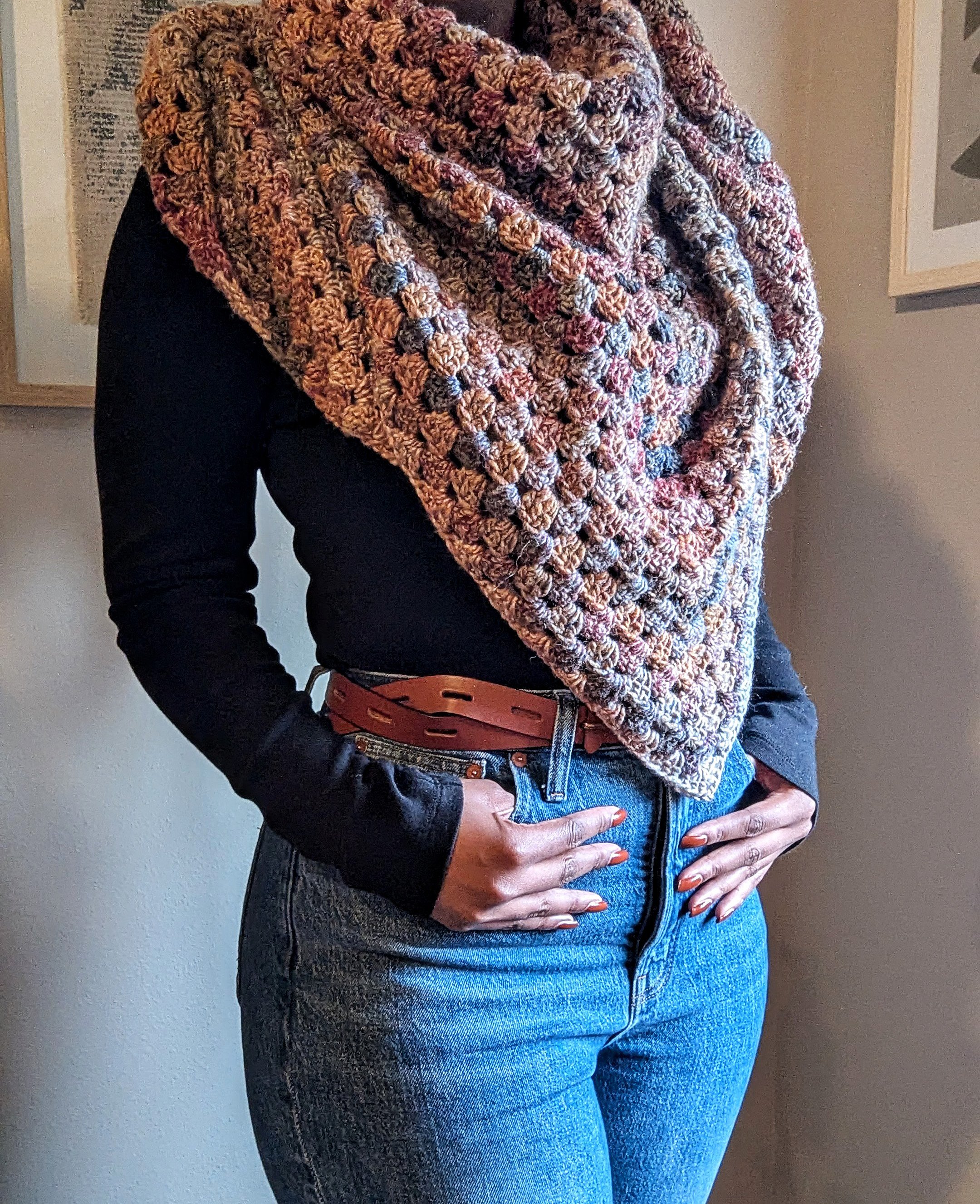 Granny Shawl Crochet Pattern (PDF Download Video Tutorial)