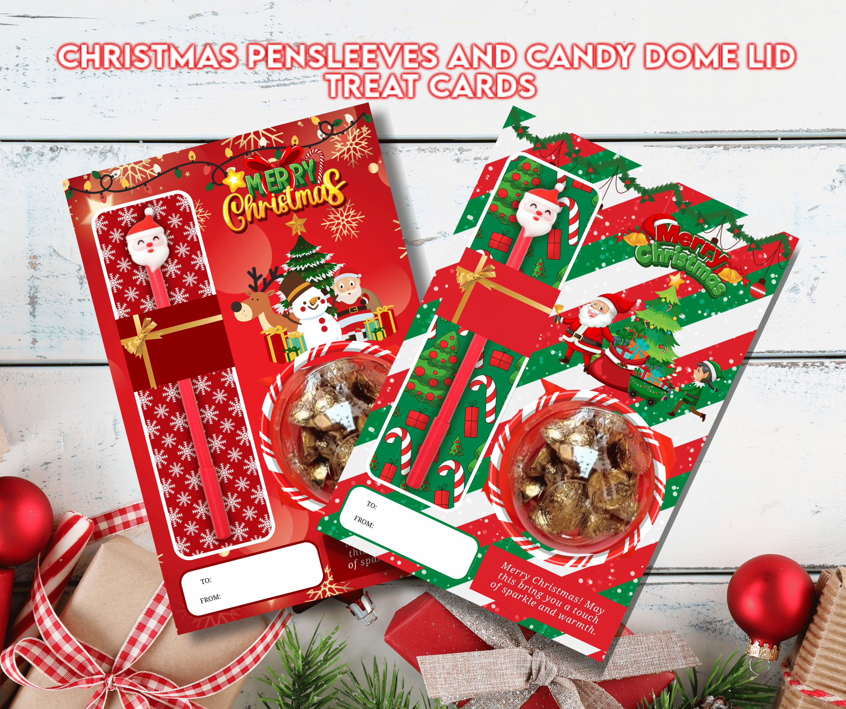 CHRISTMAS PENSLEEVES AND CANDY DOME LID TREAT CARDS - Payhip