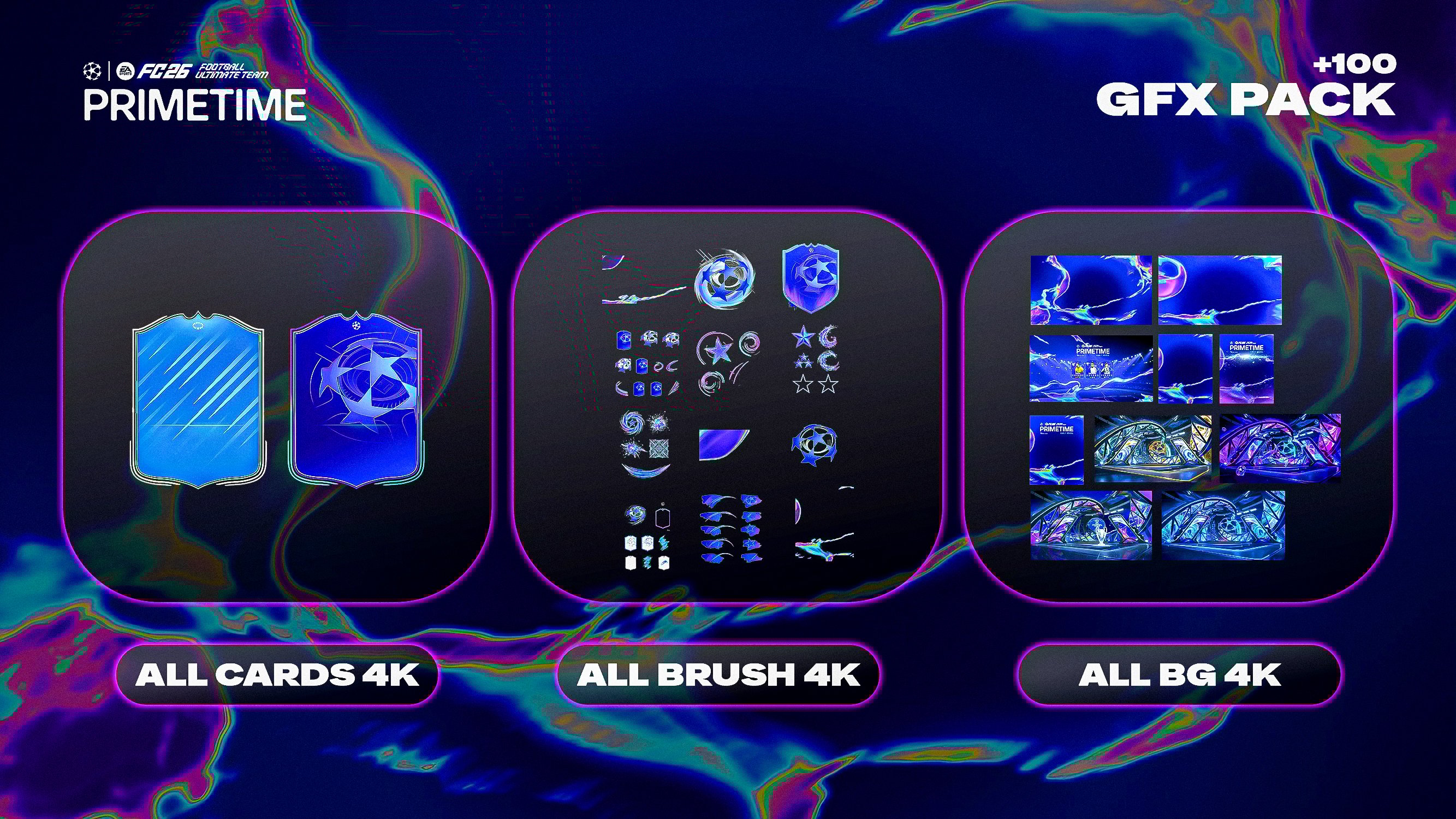 FC26 GRAPHIC PACK – 300 Assets (Cards, Brushes, Backgrounds, PNGs)