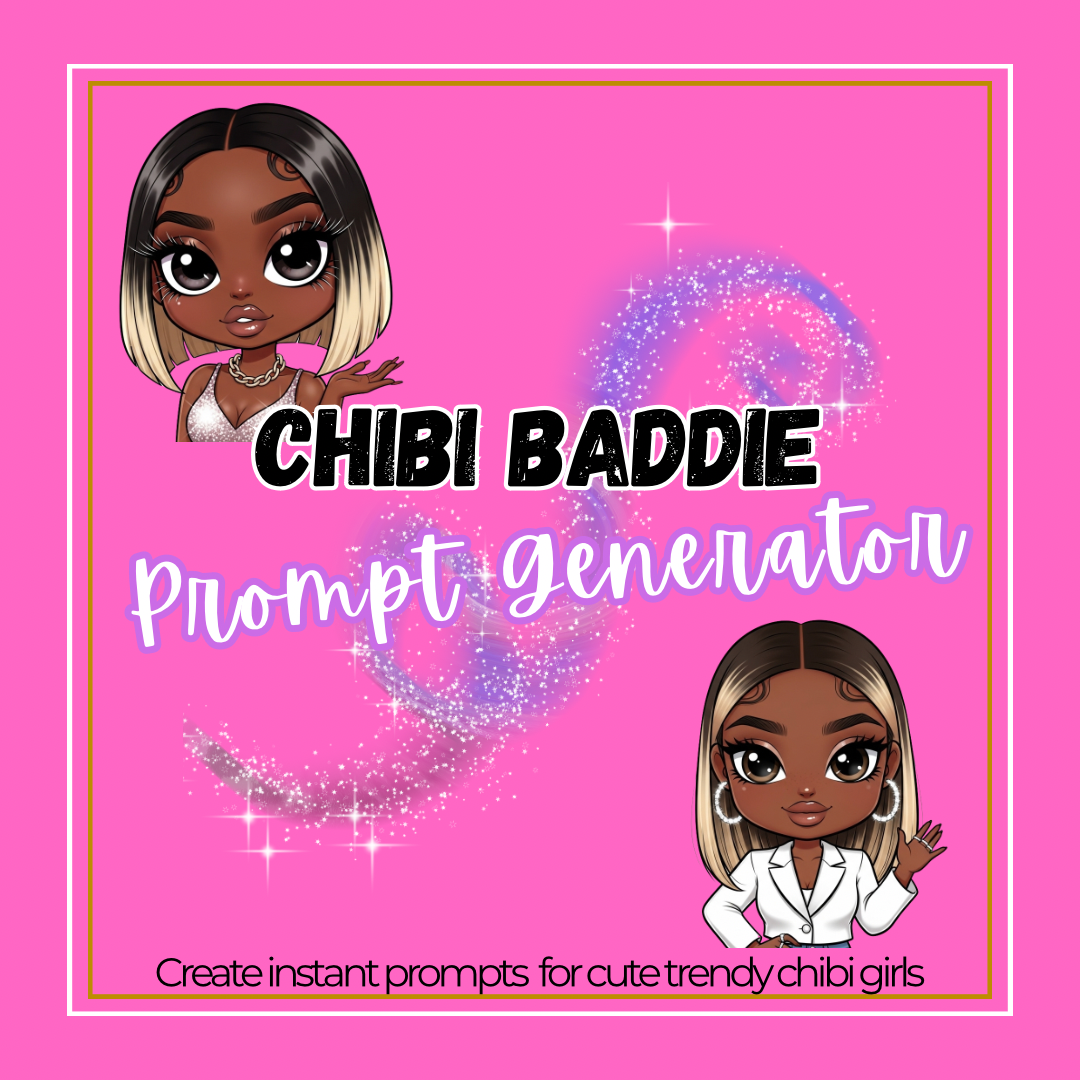 Chibi Baddie (Chibi Stlye 3D Art Prompt Generator) - Payhip
