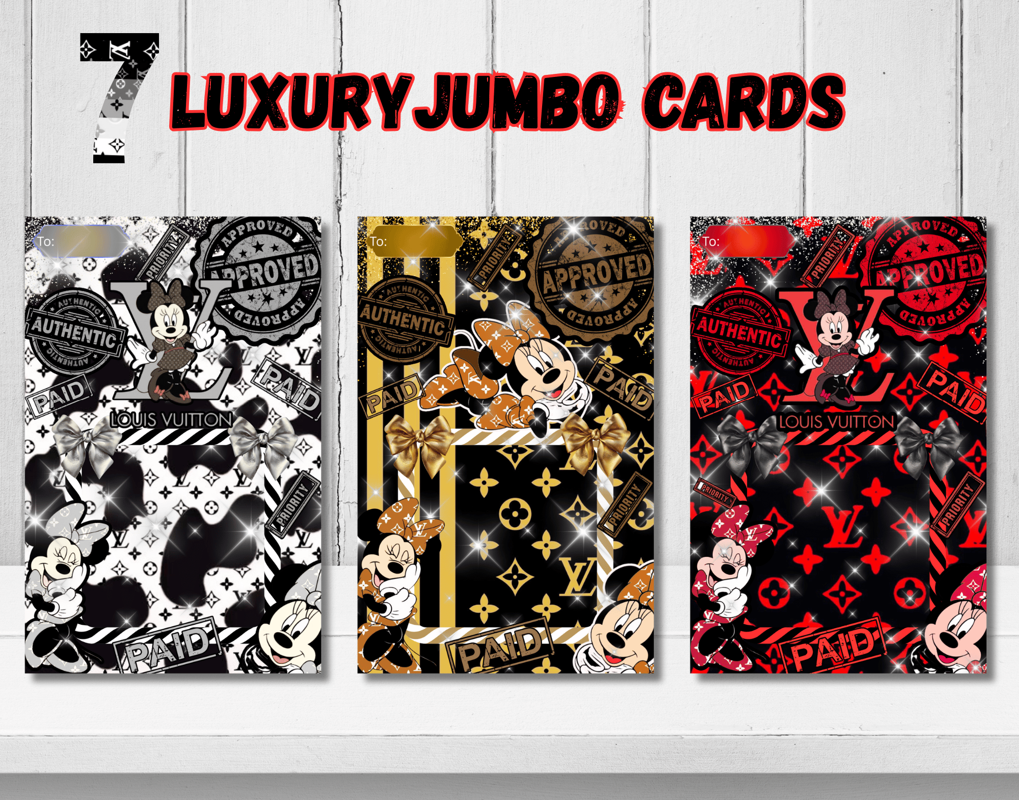 LV JUMBO CARDS | 7 DESIGN | EDITABLE - Payhip